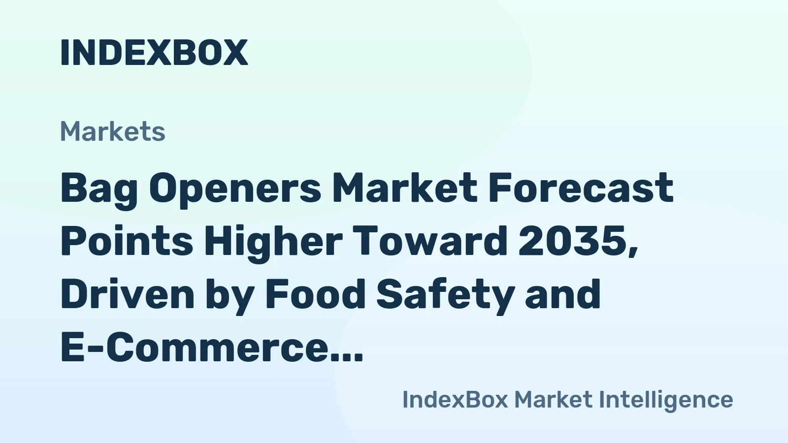 Bag Openers Market Forecast Points Higher Toward 2035, Driven by Food Safety and E-Commerce Expansion