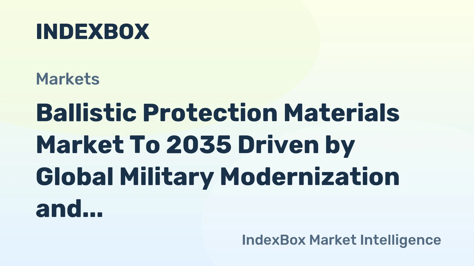 Ballistic Protection Materials Market to 2035 Driven by Global Military Modernization and Soldier Survivability Programs