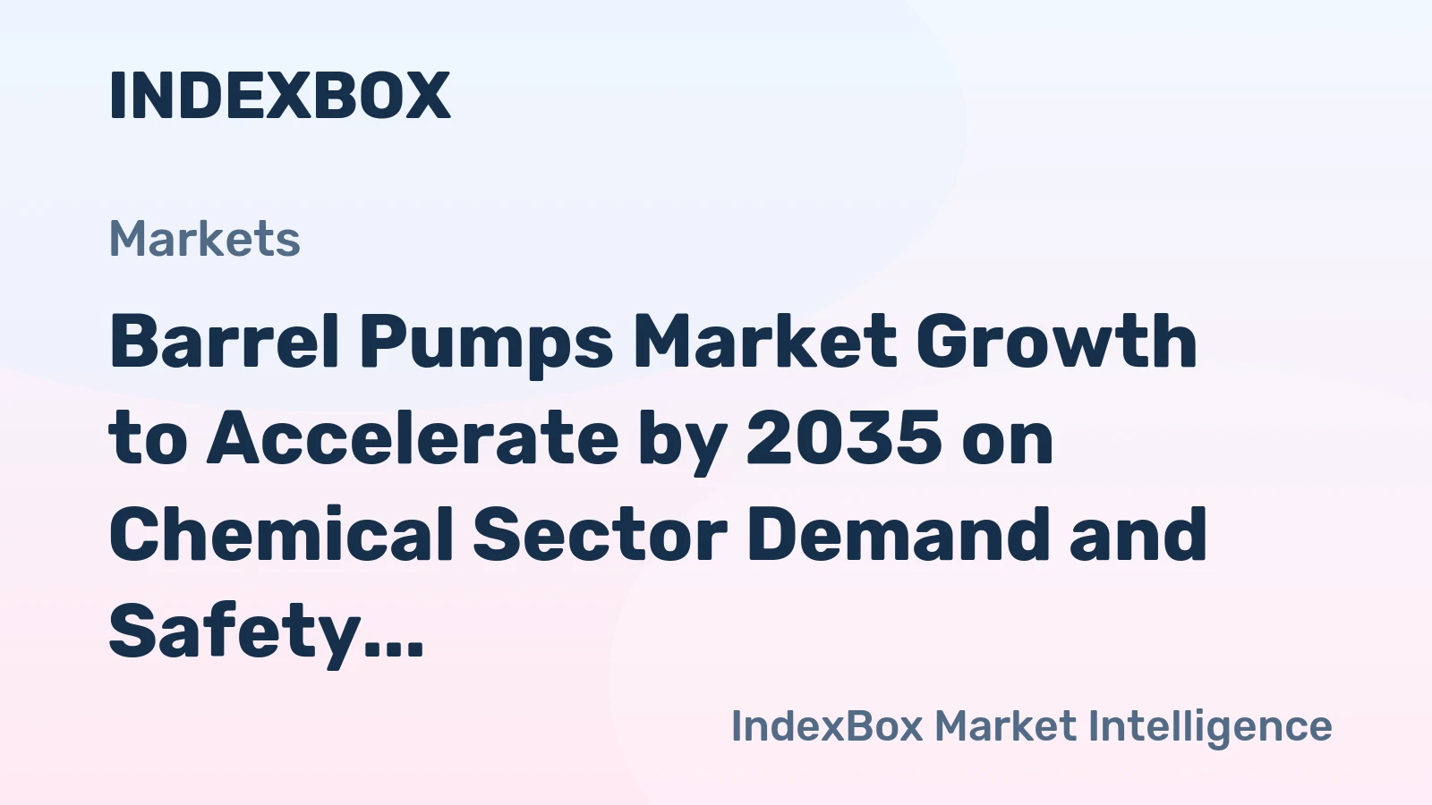 Barrel Pumps Market Growth to Accelerate by 2035 on Chemical Sector Demand and Safety Mandates