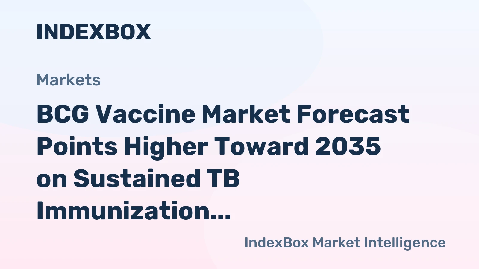 BCG Vaccine Market Forecast Points Higher Toward 2035 on Sustained TB Immunization Demand