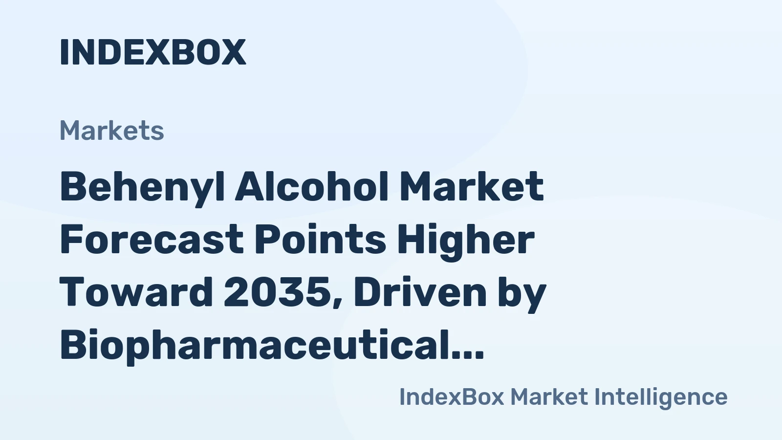 Behenyl Alcohol Market Forecast Points Higher Toward 2035, Driven by Biopharmaceutical Excipient Demand