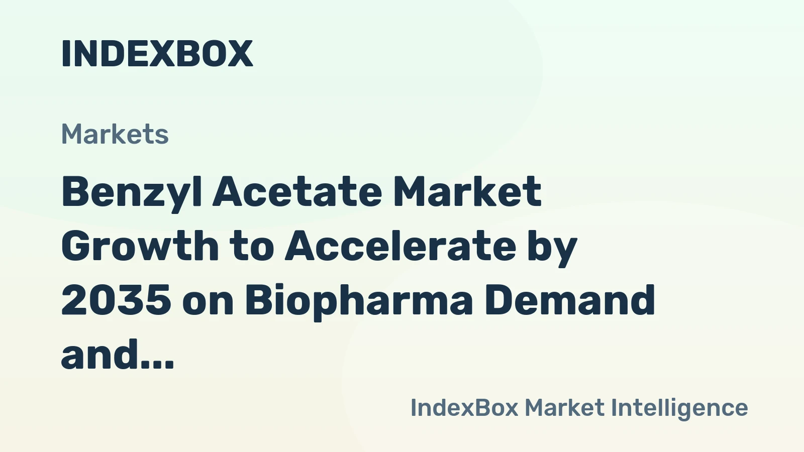 Benzyl Acetate Market Growth to Accelerate by 2035 on Biopharma Demand and Regulatory Tightening