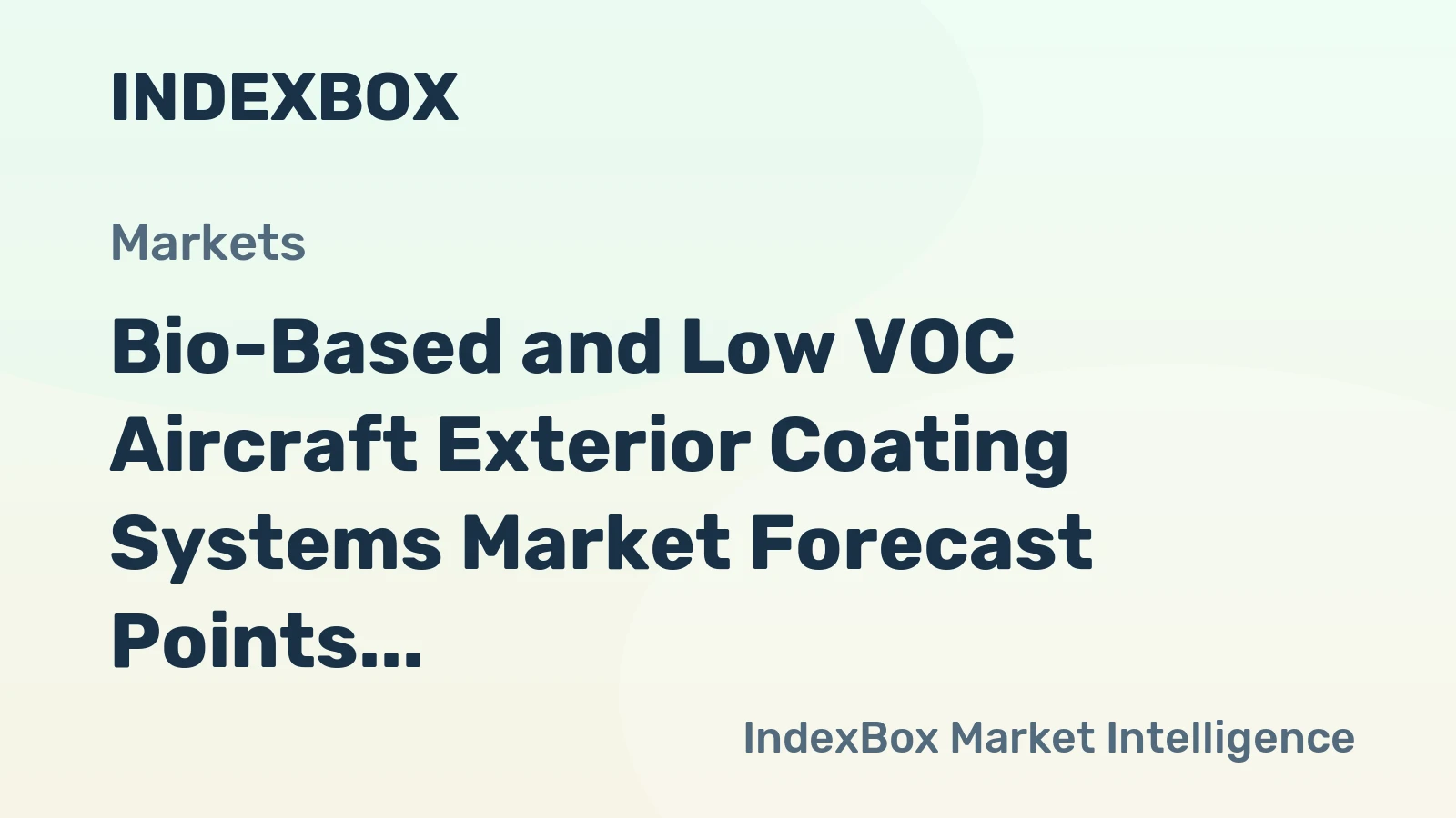 Bio-Based and Low VOC Aircraft Exterior Coating Systems Market Forecast Points Higher Toward 2035