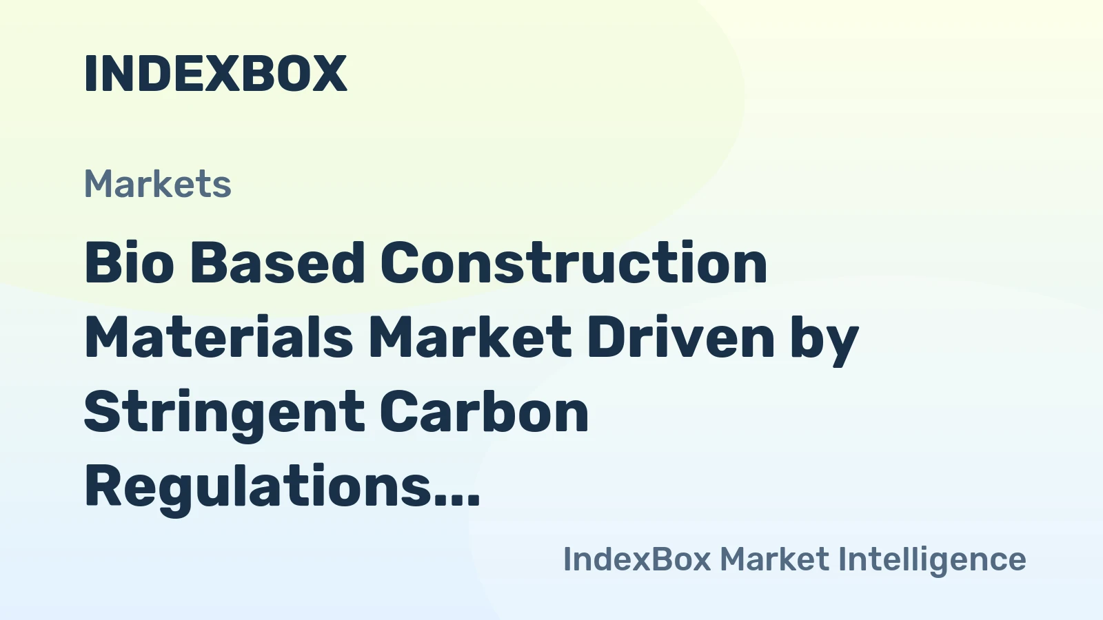 Bio Based Construction Materials Market Driven by Stringent Carbon Regulations to Reshape Construction Through 2035