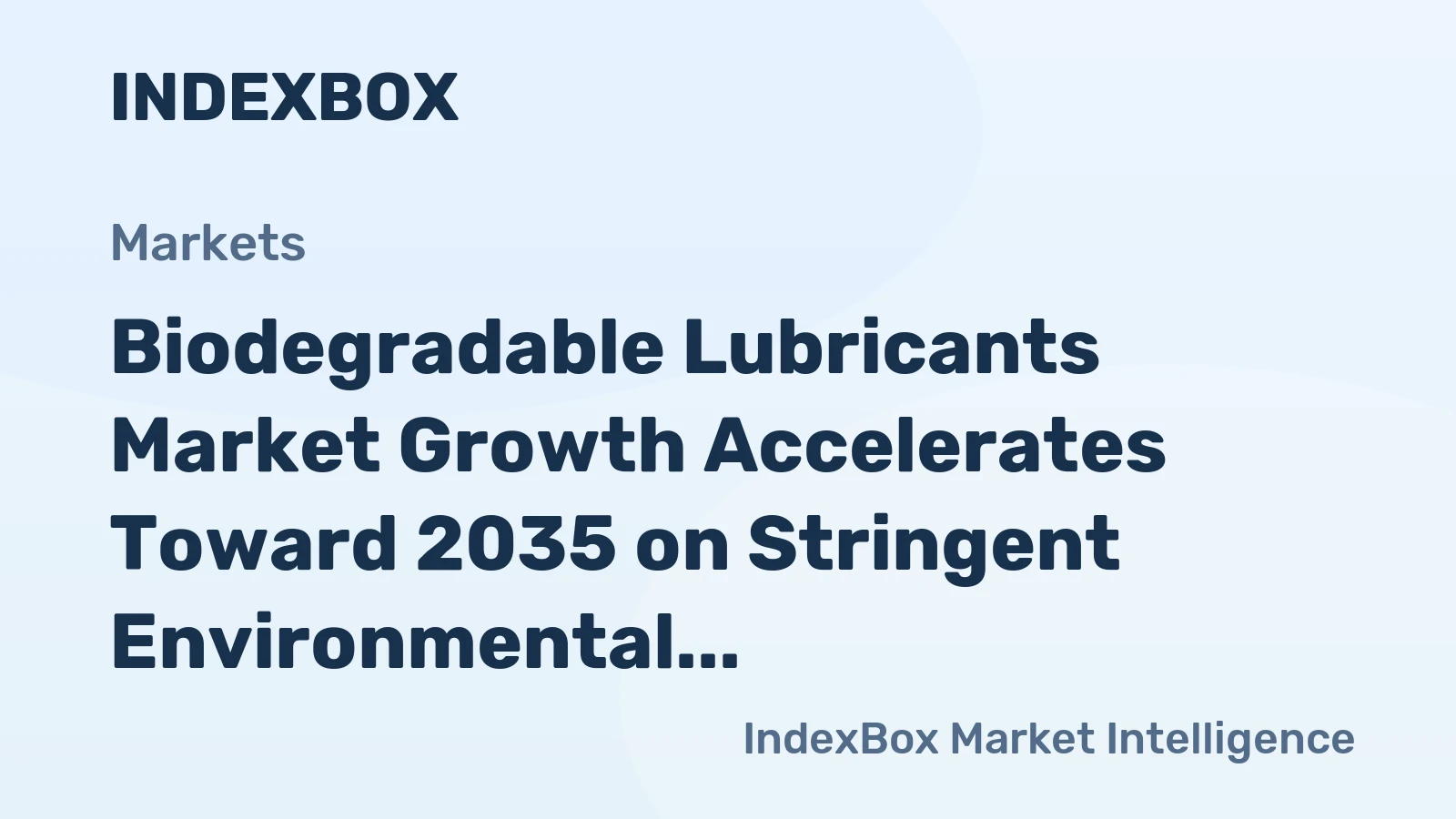 Biodegradable Lubricants Market Growth Accelerates Toward 2035 on Stringent Environmental Regulations and Bio-Based Innovation