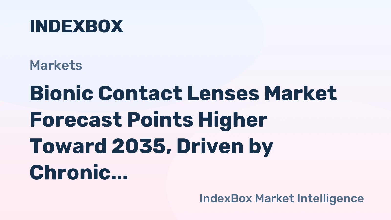 Bionic Contact Lenses Market Forecast Points Higher Toward 2035, Driven by Chronic Disease Monitoring Demand