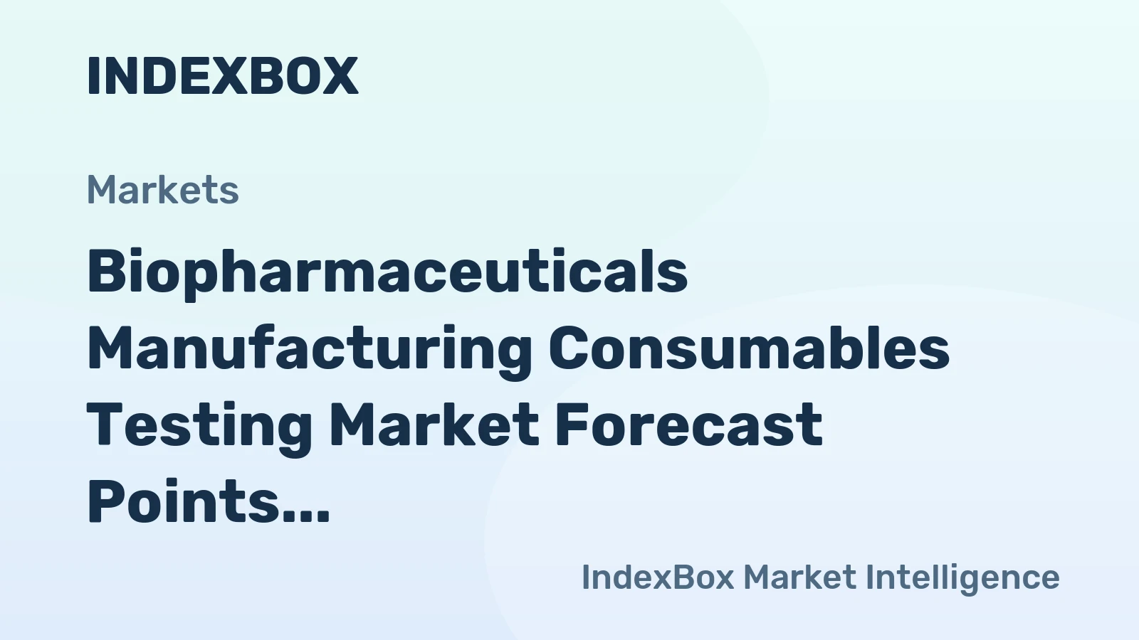 Biopharmaceuticals Manufacturing Consumables Testing Market Forecast Points Higher Toward 2035, Driven by Expanding Biologics Pipelines