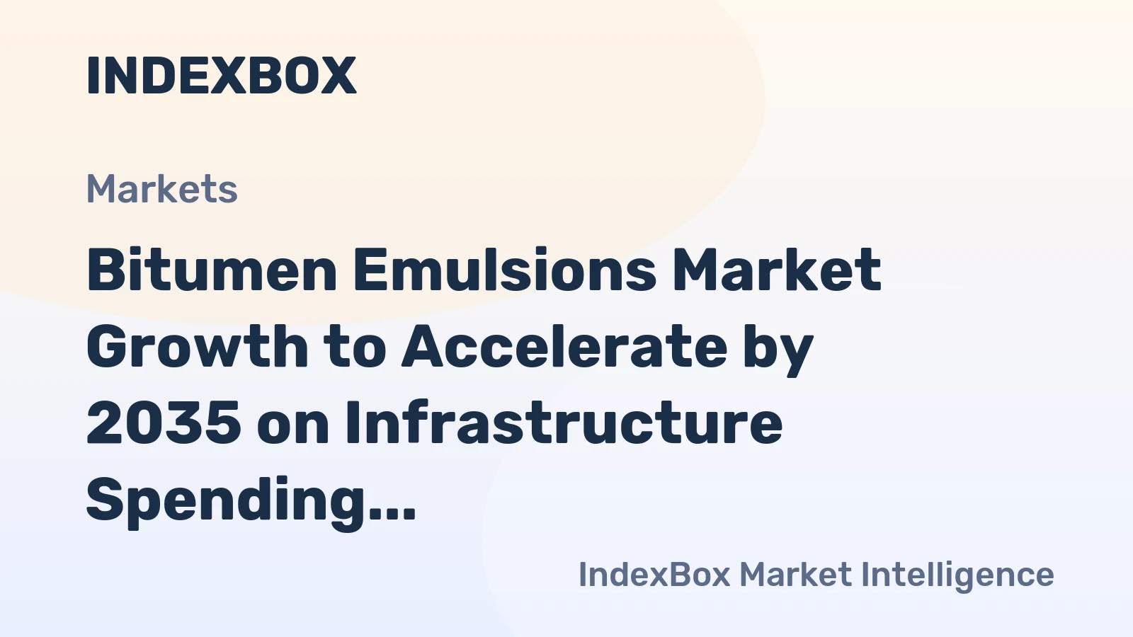 Bitumen Emulsions Market Growth to Accelerate by 2035 on Infrastructure Spending and Cold-Mix Adoption