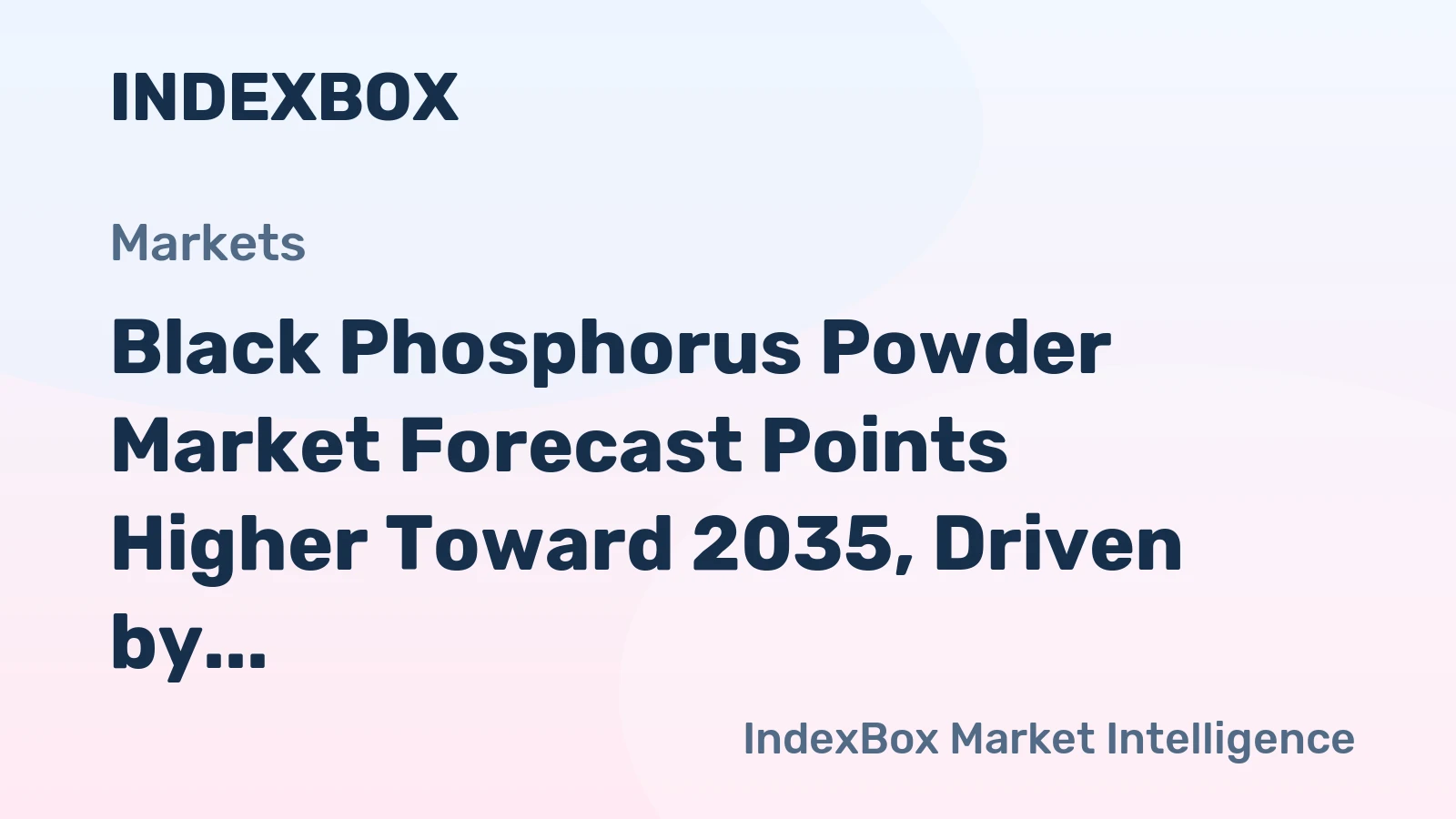 Black Phosphorus Powder Market Forecast Points Higher Toward 2035, Driven by Next-Generation Electronics R&D