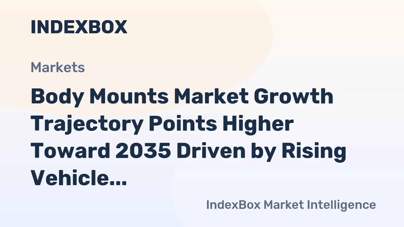 Body Mounts Market Growth Trajectory Points Higher Toward 2035 Driven by Rising Vehicle Production and NVH Demands