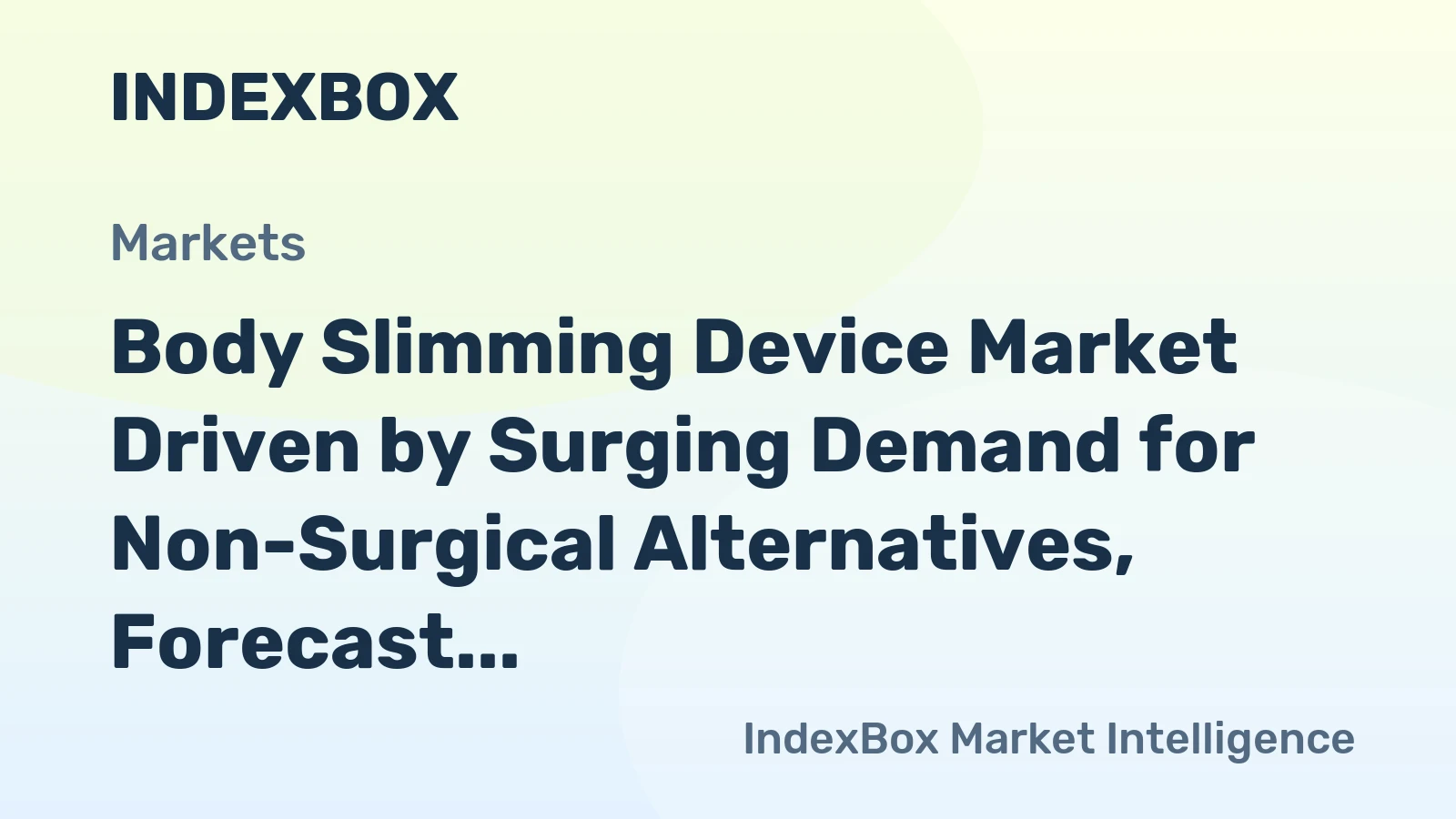 Body Slimming Device Market Driven by Surging Demand for Non-Surgical Alternatives, Forecast to 2035