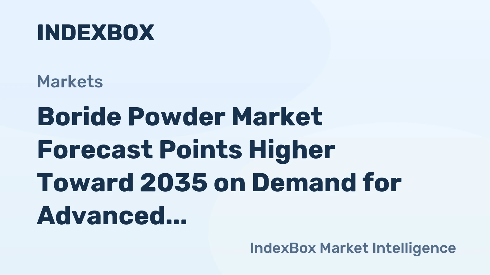 Boride Powder Market Forecast Points Higher Toward 2035 on Demand for Advanced Materials