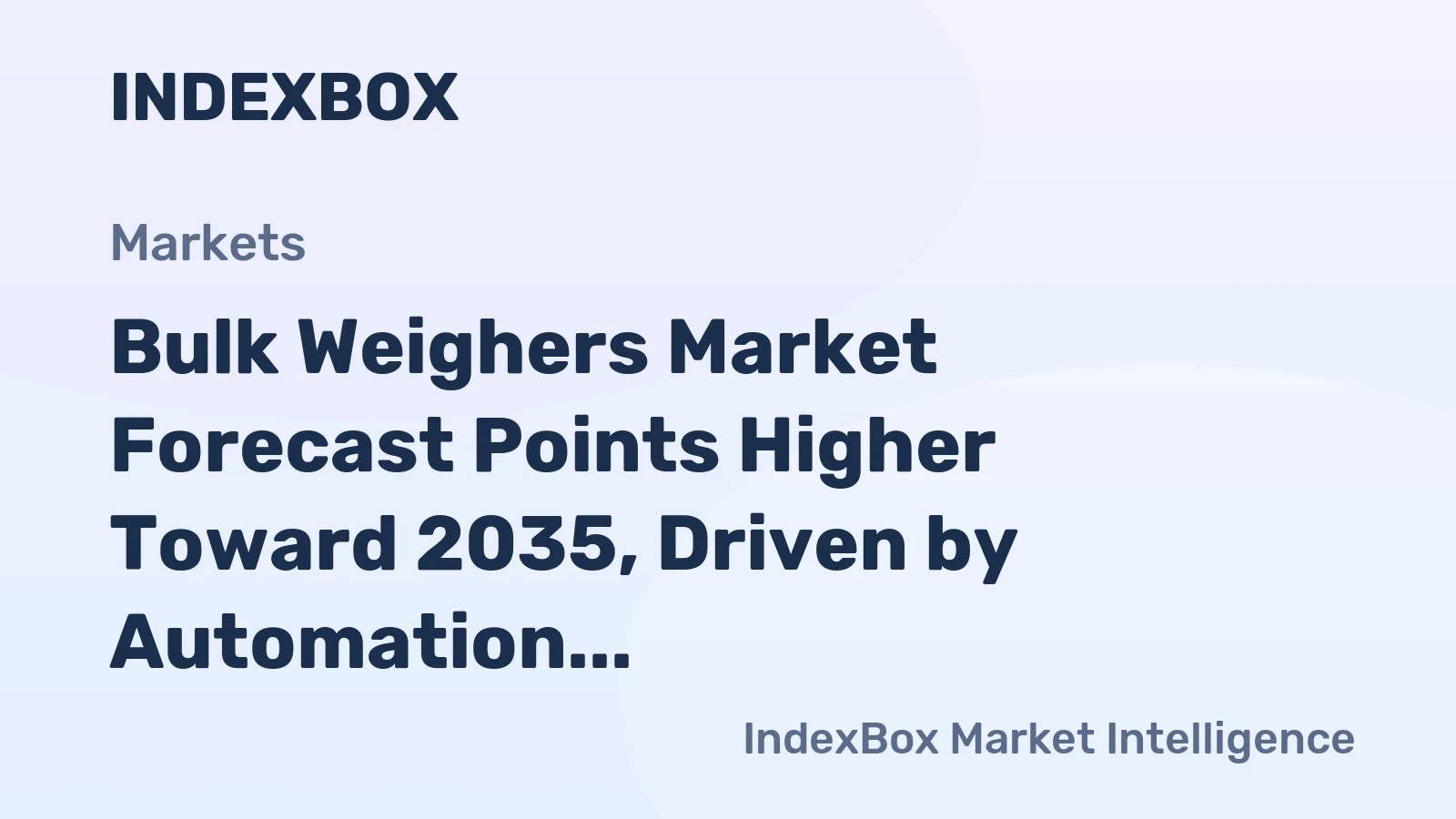 Bulk Weighers Market Forecast Points Higher Toward 2035, Driven by Automation and Precision Demands