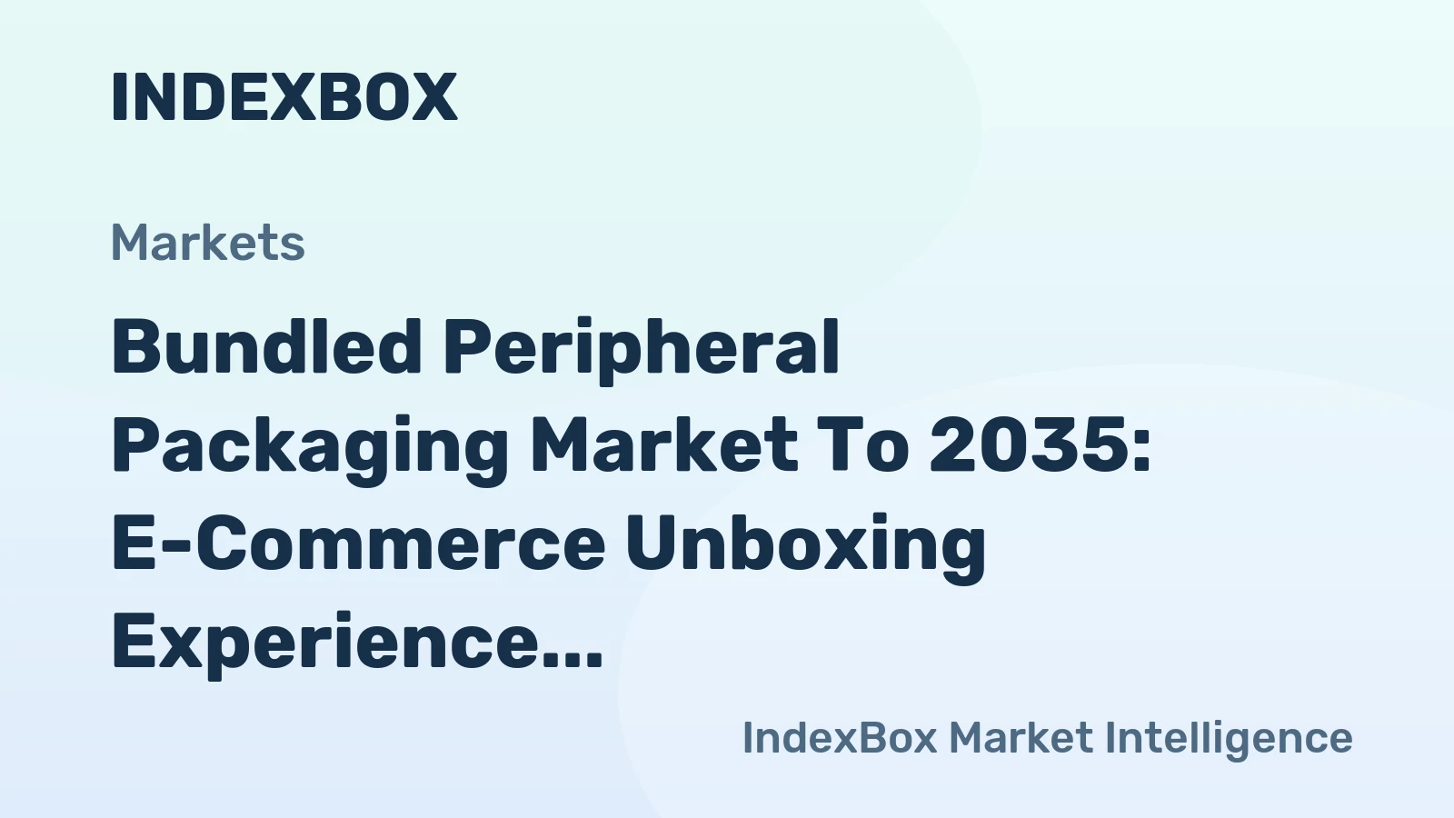 Bundled Peripheral Packaging Market to 2035: E-Commerce Unboxing Experience Drives Premiumization and Material Innovation