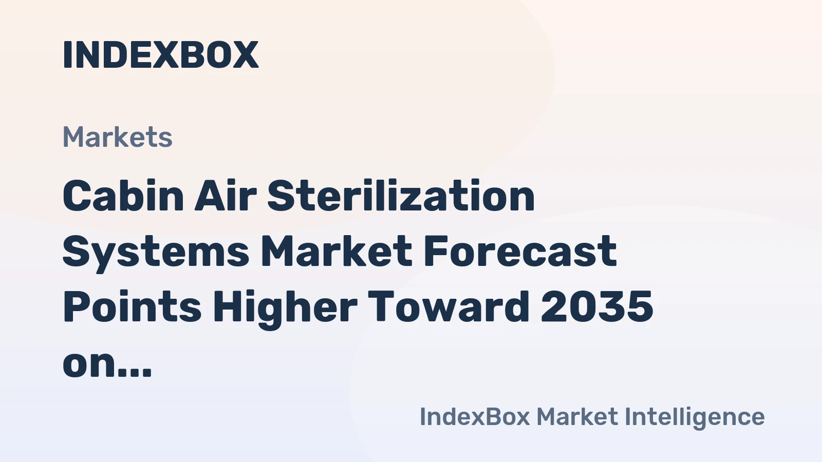Cabin Air Sterilization Systems Market Forecast Points Higher Toward 2035 on Rising Health Awareness and OEM Integration