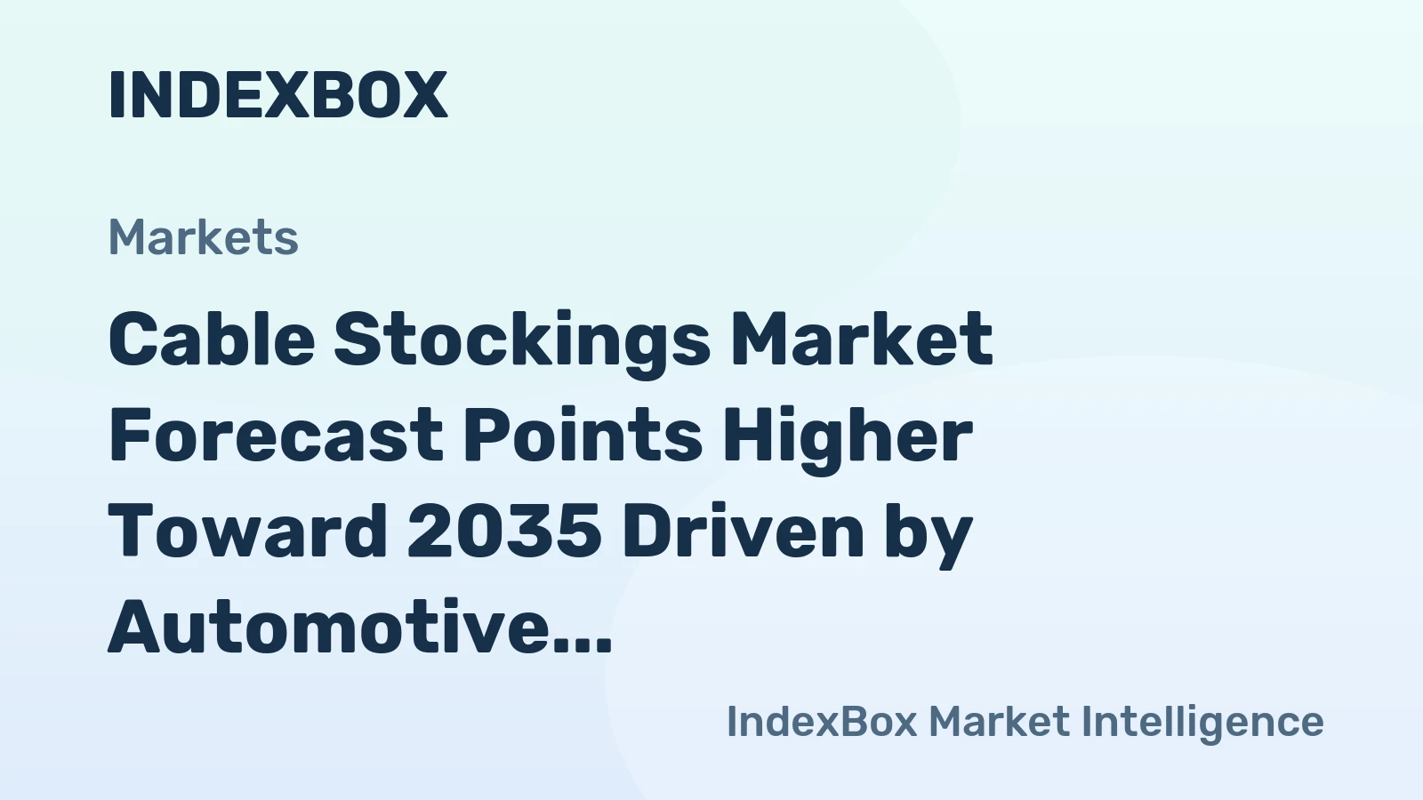 Cable Stockings Market Forecast Points Higher Toward 2035 Driven by Automotive Electrification and Wiring Complexity