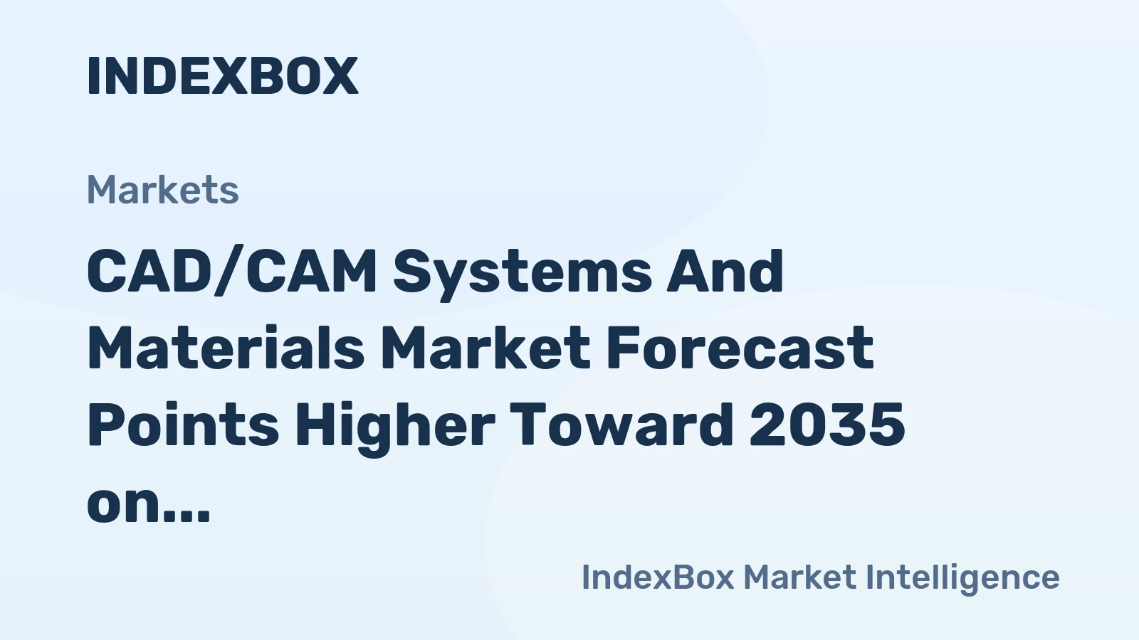 CAD/CAM Systems and Materials Market Forecast Points Higher Toward 2035 on Digital Manufacturing Integration