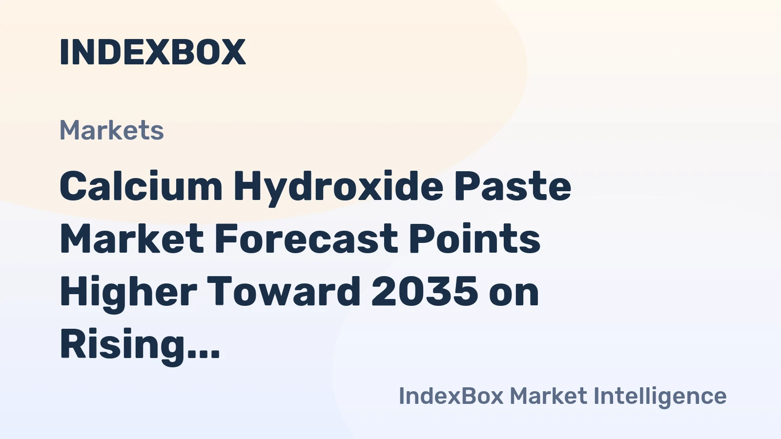 Calcium Hydroxide Paste Market Forecast Points Higher Toward 2035 on Rising Endodontic Volumes