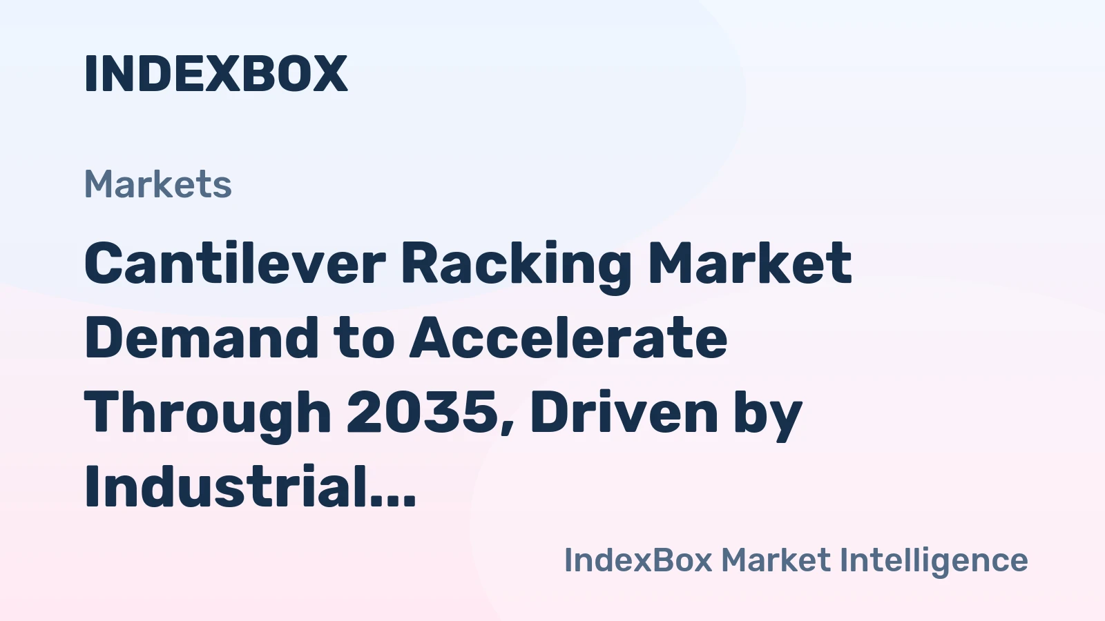 Cantilever Racking Market Demand to Accelerate Through 2035, Driven by Industrial Modernization