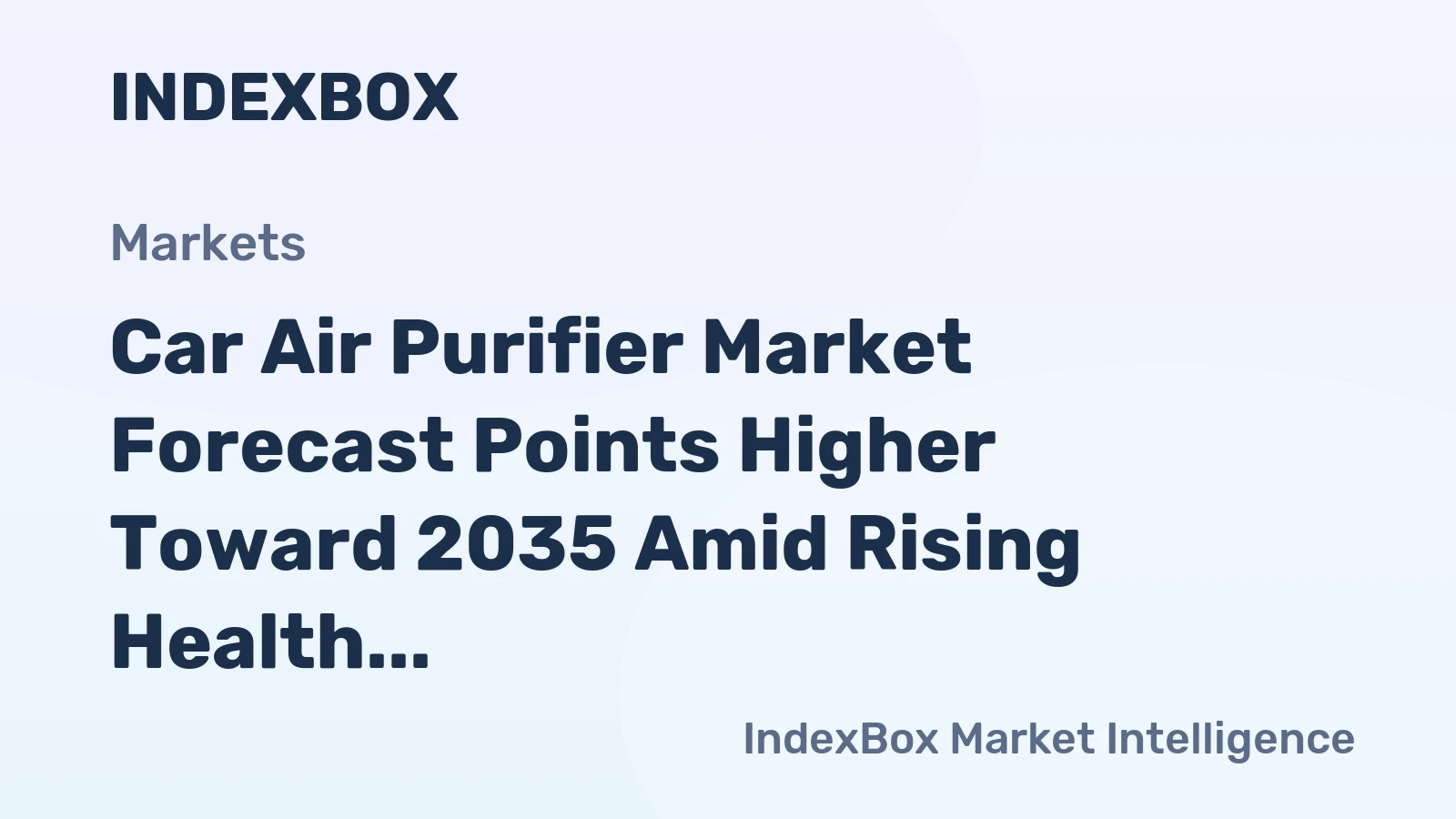 Car Air Purifier Market Forecast Points Higher Toward 2035 Amid Rising Health Consciousness and Urban Pollution