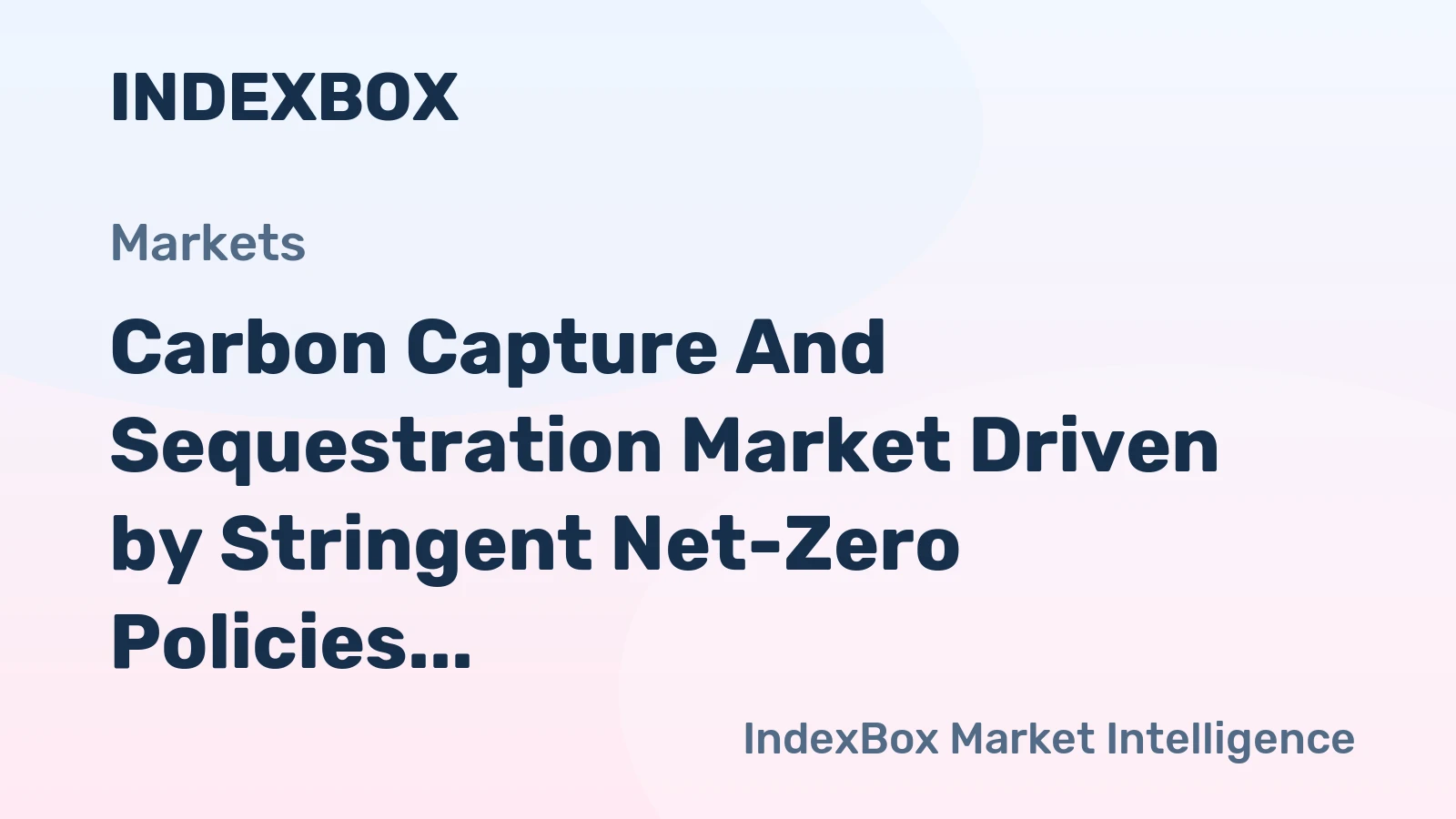 Carbon Capture and Sequestration Market Driven by Stringent Net-Zero Policies and Carbon Pricing to 2035