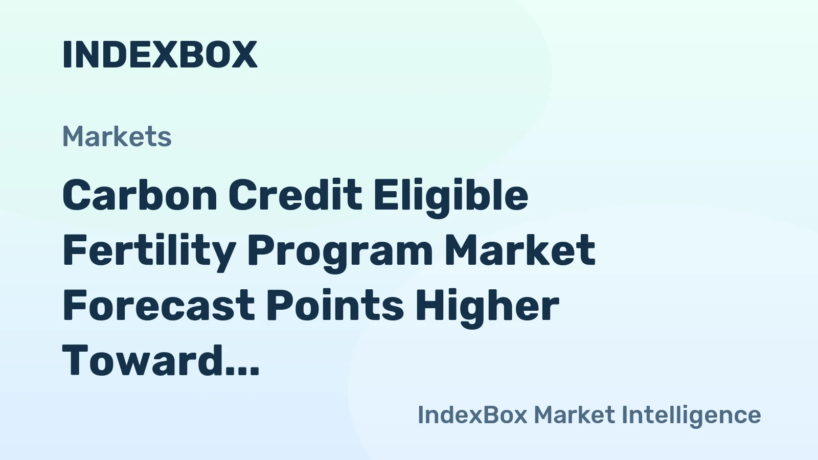 Carbon Credit Eligible Fertility Program Market Forecast Points Higher Toward 2035, Driven by Corporate Net-Zero Commitments