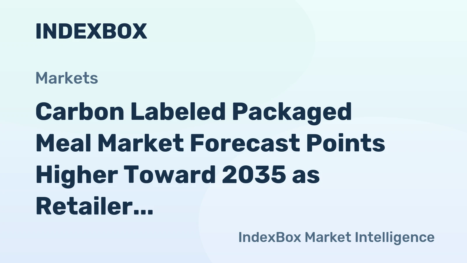 Carbon Labeled Packaged Meal Market Forecast Points Higher Toward 2035 as Retailer Mandates Reshape the Competitive Landscape