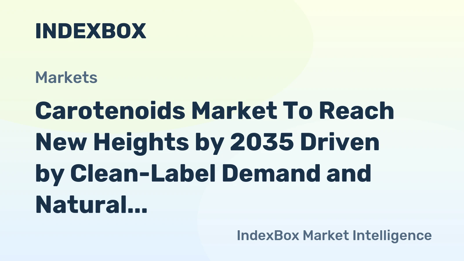 Carotenoids Market to Reach New Heights by 2035 Driven by Clean-Label Demand and Natural Colorant Adoption