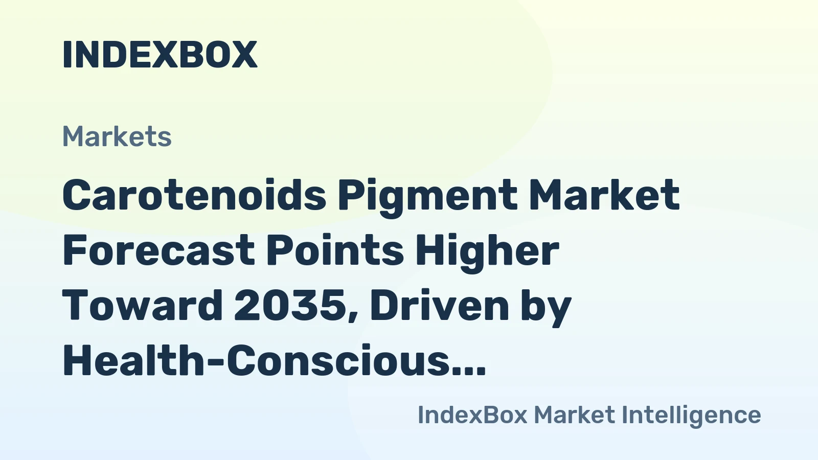 Carotenoids Pigment Market Forecast Points Higher Toward 2035, Driven by Health-Conscious Consumers