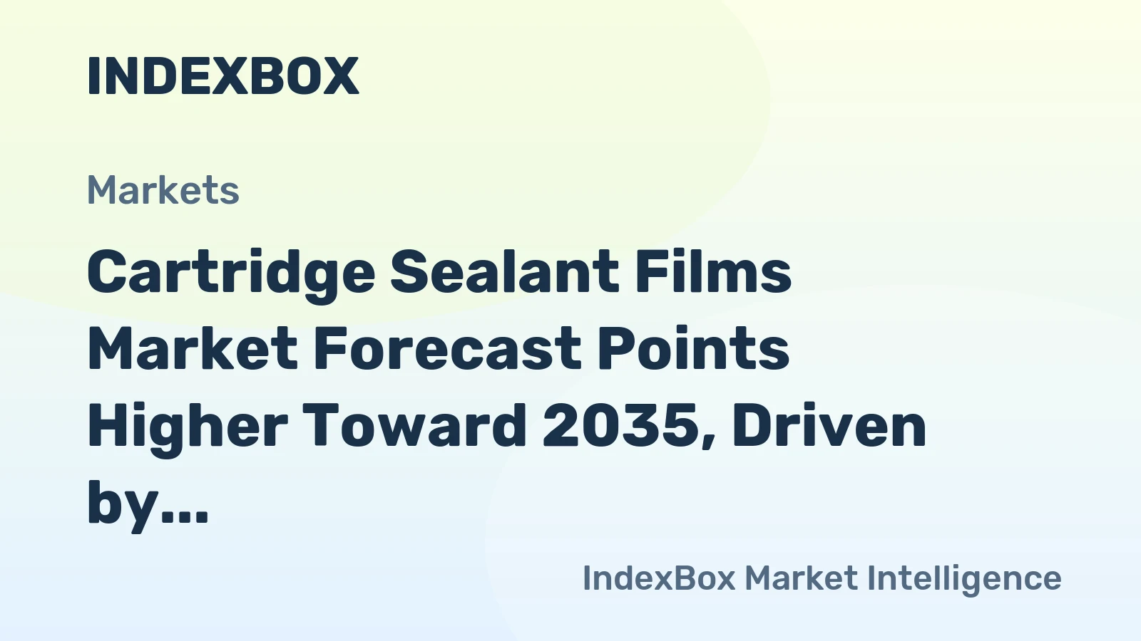 Cartridge Sealant Films Market Forecast Points Higher Toward 2035, Driven by Injectable Drug Expansion