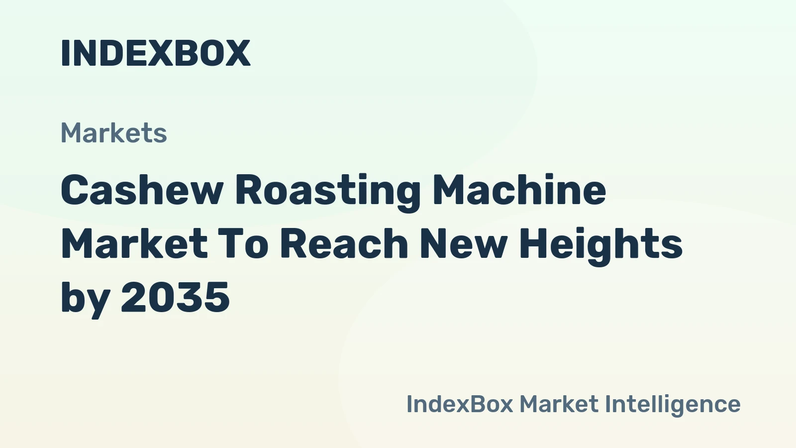 Cashew Roasting Machine Market to Reach New Heights by 2035, Driven by Automation and Precision Roasting Demand