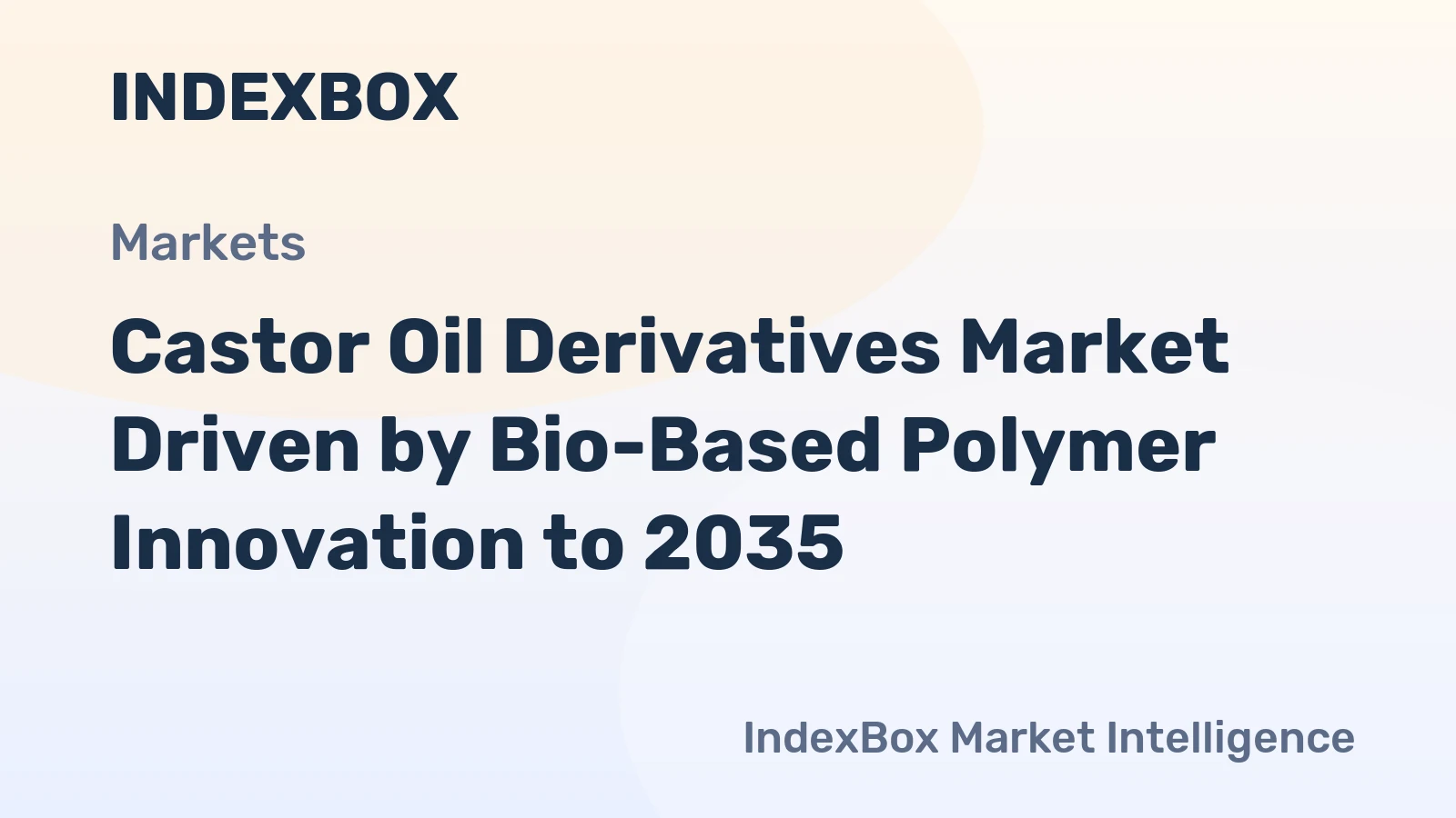 Castor Oil Derivatives Market Driven by Bio-Based Polymer Innovation to 2035