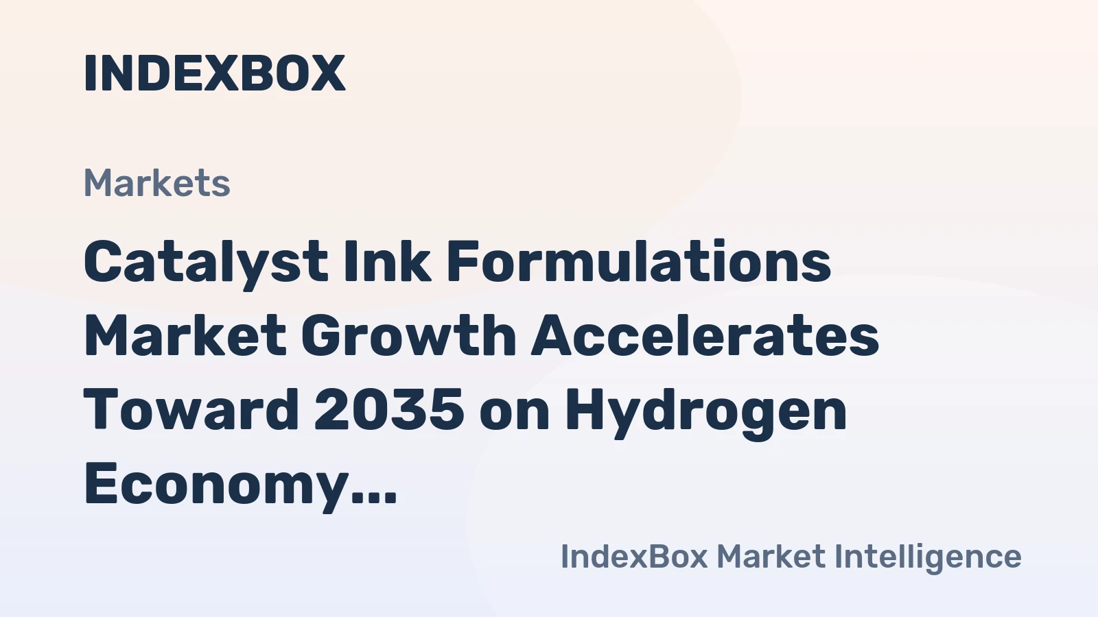Catalyst Ink Formulations Market Growth Accelerates Toward 2035 on Hydrogen Economy Scale-Up and MEA Manufacturing Expansion