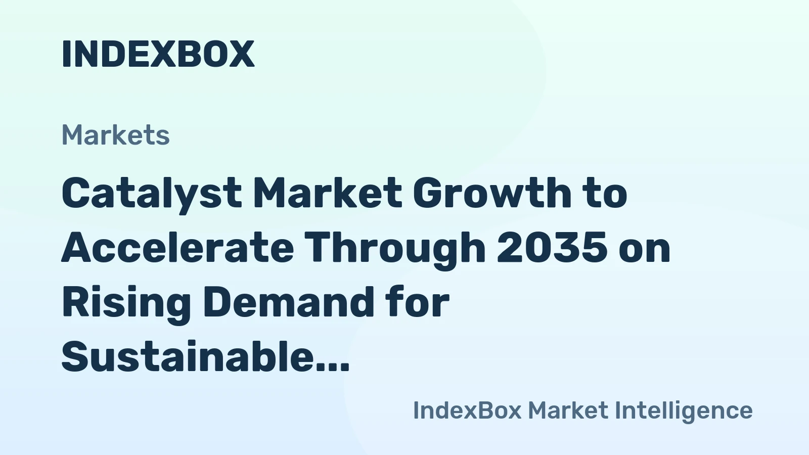 Catalyst Market Growth to Accelerate Through 2035 on Rising Demand for Sustainable Chemical Processes