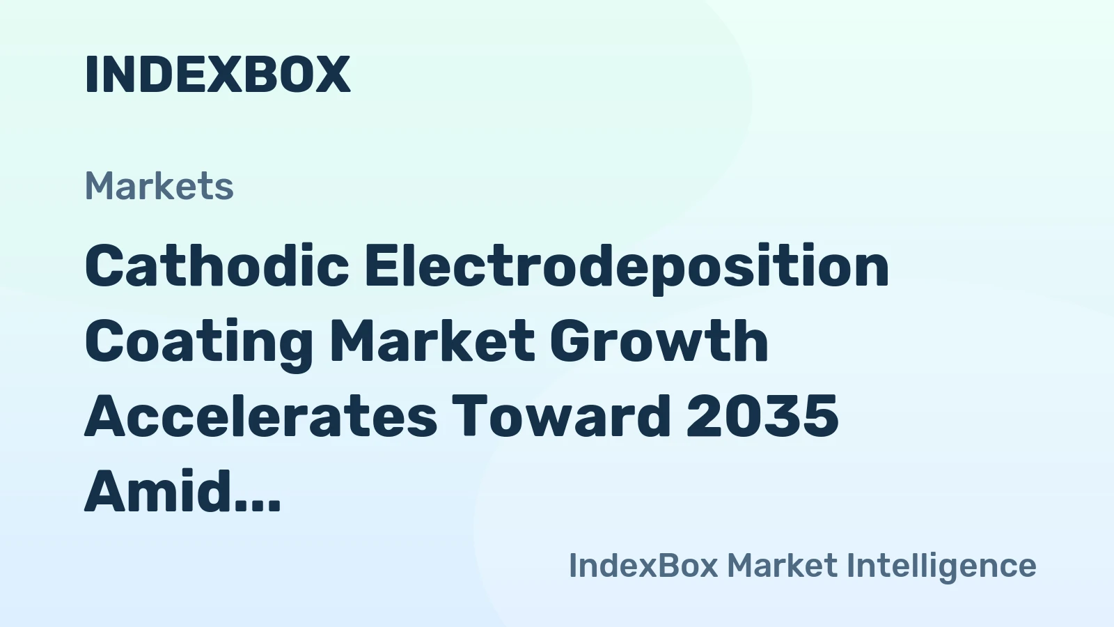 Cathodic Electrodeposition Coating Market Growth Accelerates Toward 2035 Amid Rising EV Production and Lightweighting Demands
