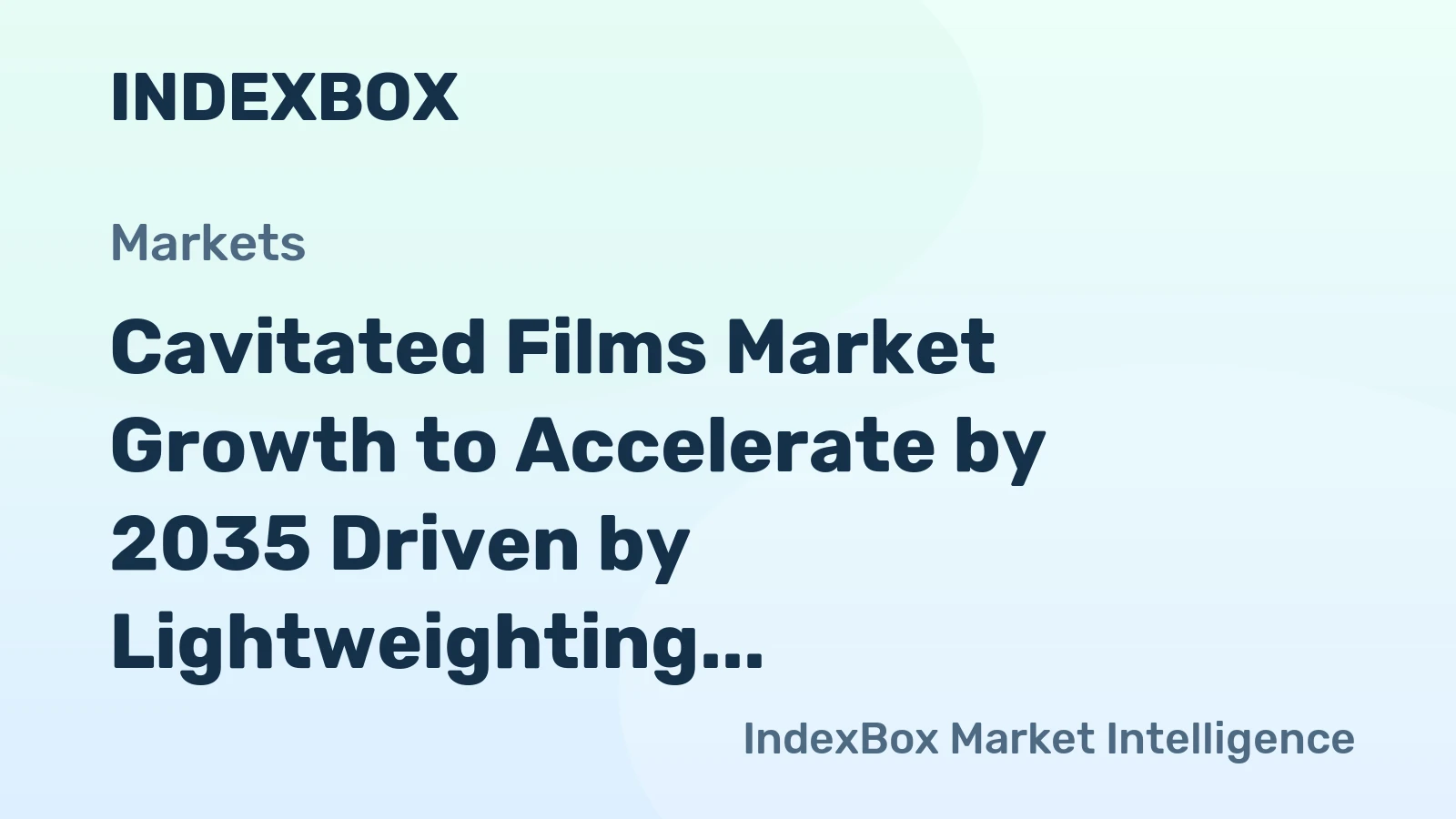 Cavitated Films Market Growth to Accelerate by 2035 Driven by Lightweighting and Premium Packaging Demand