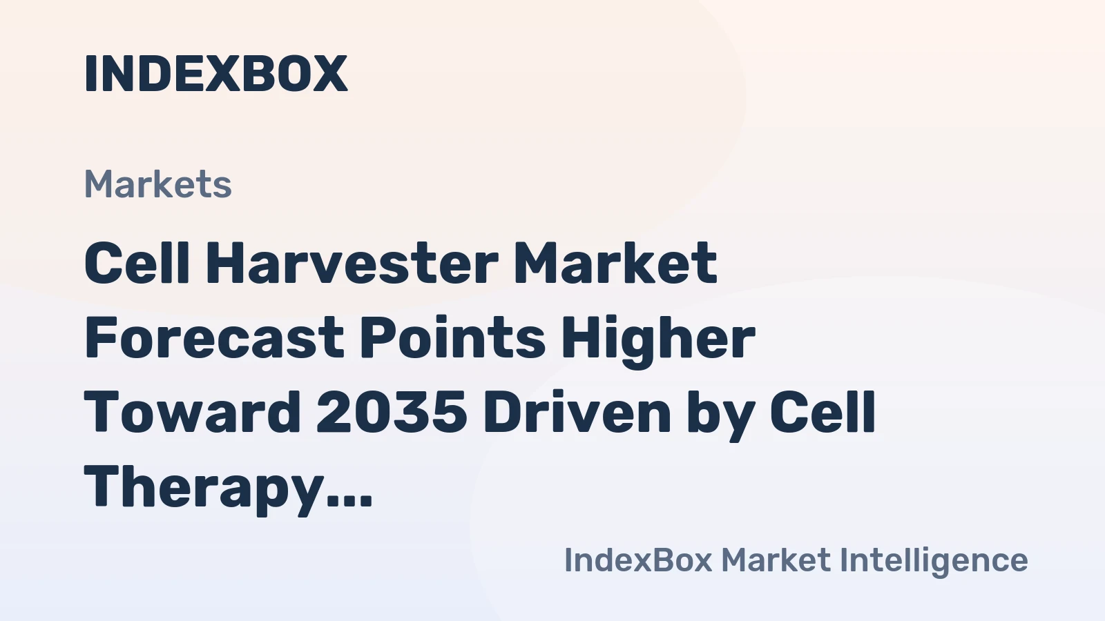 Cell Harvester Market Forecast Points Higher Toward 2035 Driven by Cell Therapy Expansion