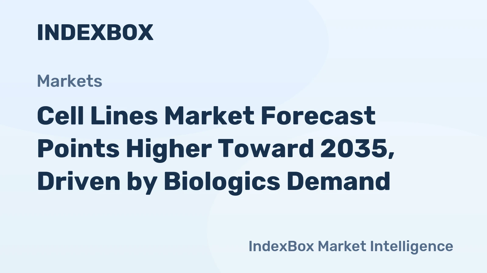 Cell Lines Market Forecast Points Higher Toward 2035, Driven by Biologics Demand