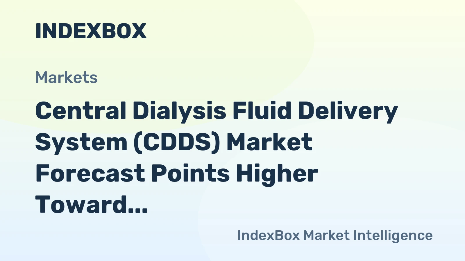 Central Dialysis Fluid Delivery System (CDDS) Market Forecast Points Higher Toward 2035, Driven by Expanding Dialysis Access and Automation Demands