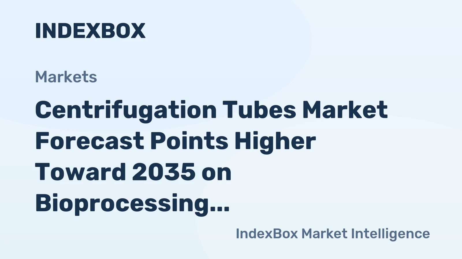 Centrifugation Tubes Market Forecast Points Higher Toward 2035 on Bioprocessing Capacity Expansion