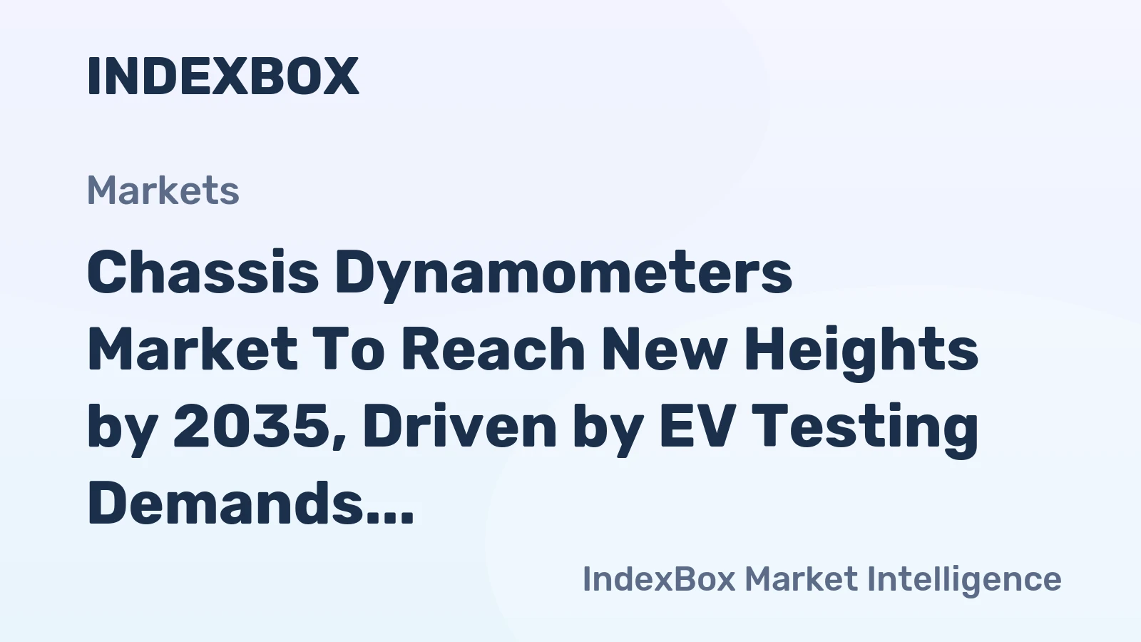 Chassis Dynamometers Market to Reach New Heights by 2035, Driven by EV Testing Demands