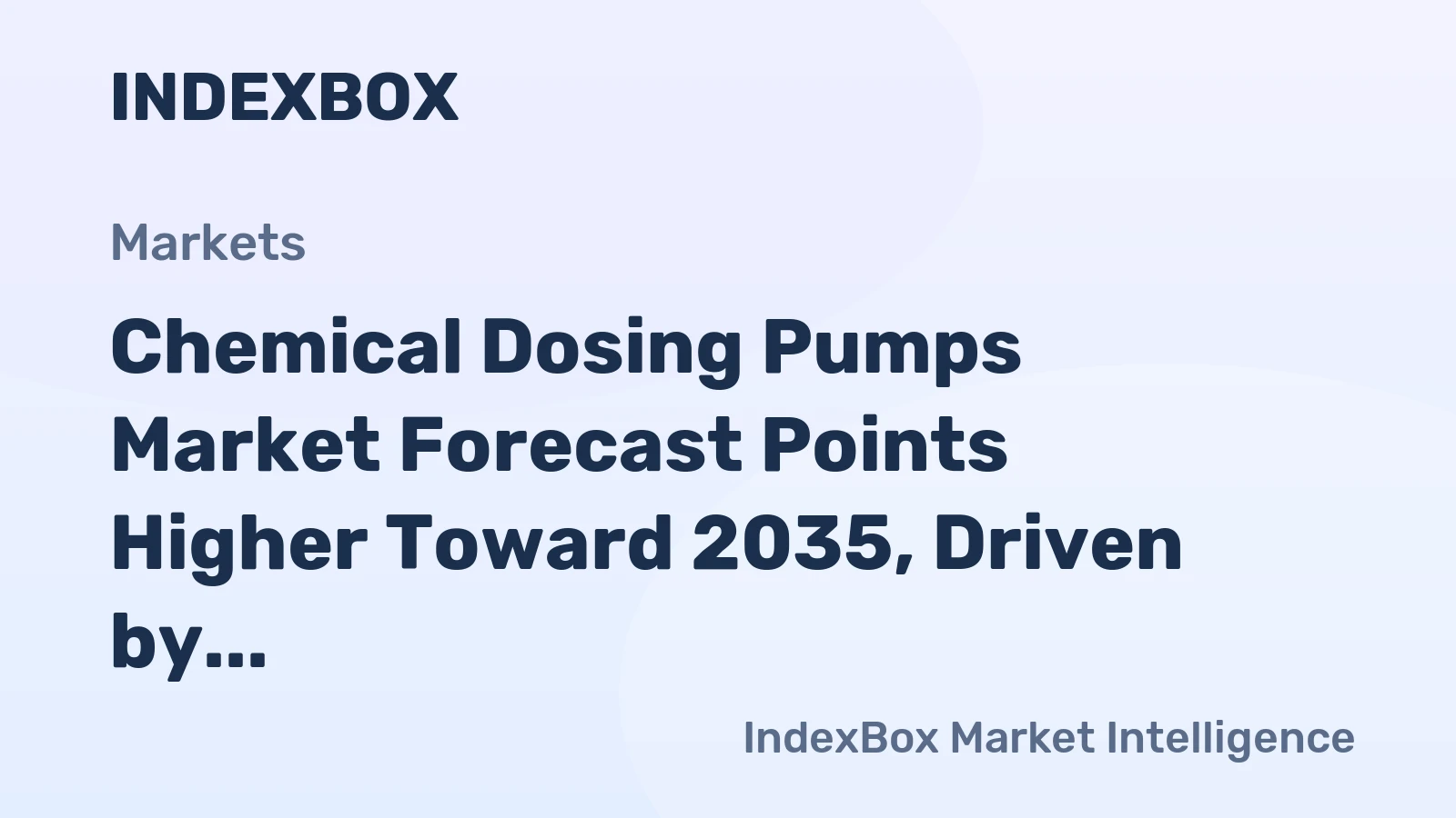 Chemical Dosing Pumps Market Forecast Points Higher Toward 2035, Driven by Stringent Water Quality Mandates