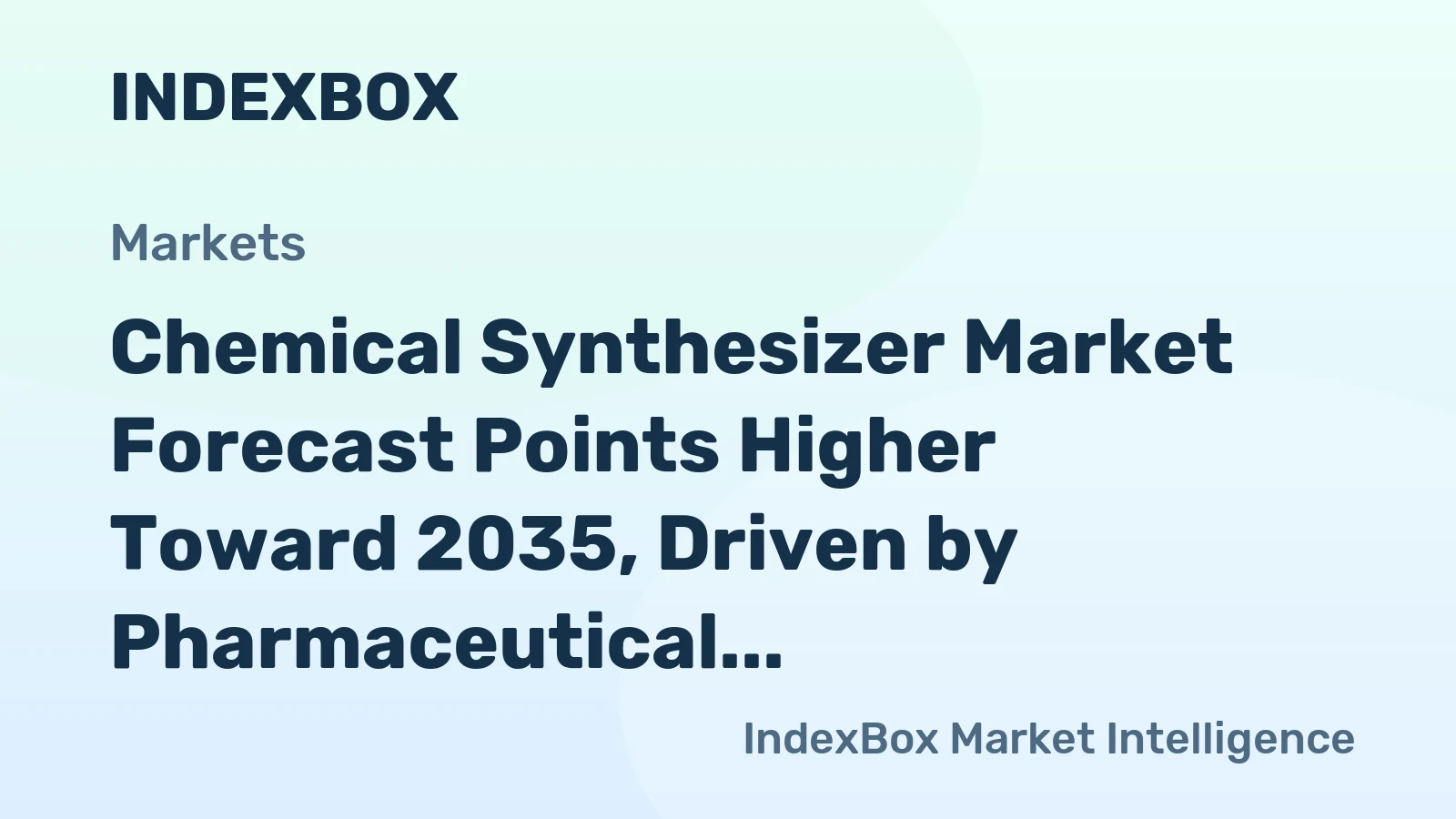 Chemical Synthesizer Market Forecast Points Higher Toward 2035, Driven by Pharmaceutical R&D Expansion