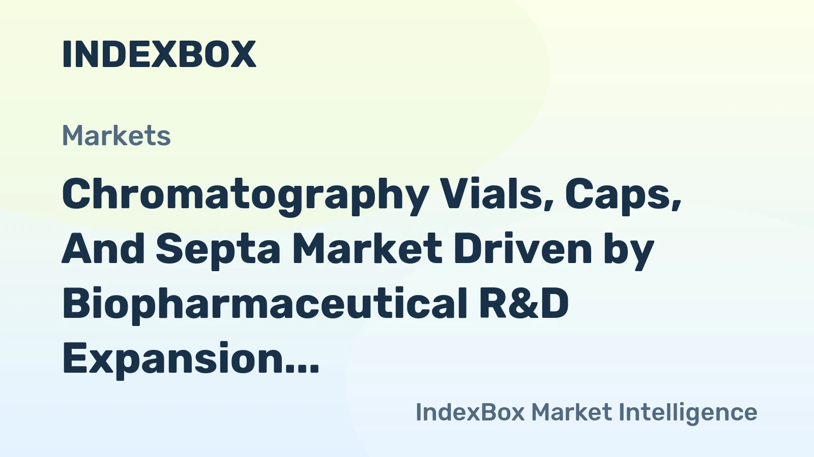 Chromatography Vials, Caps, and Septa Market Driven by Biopharmaceutical R&D Expansion Through 2035