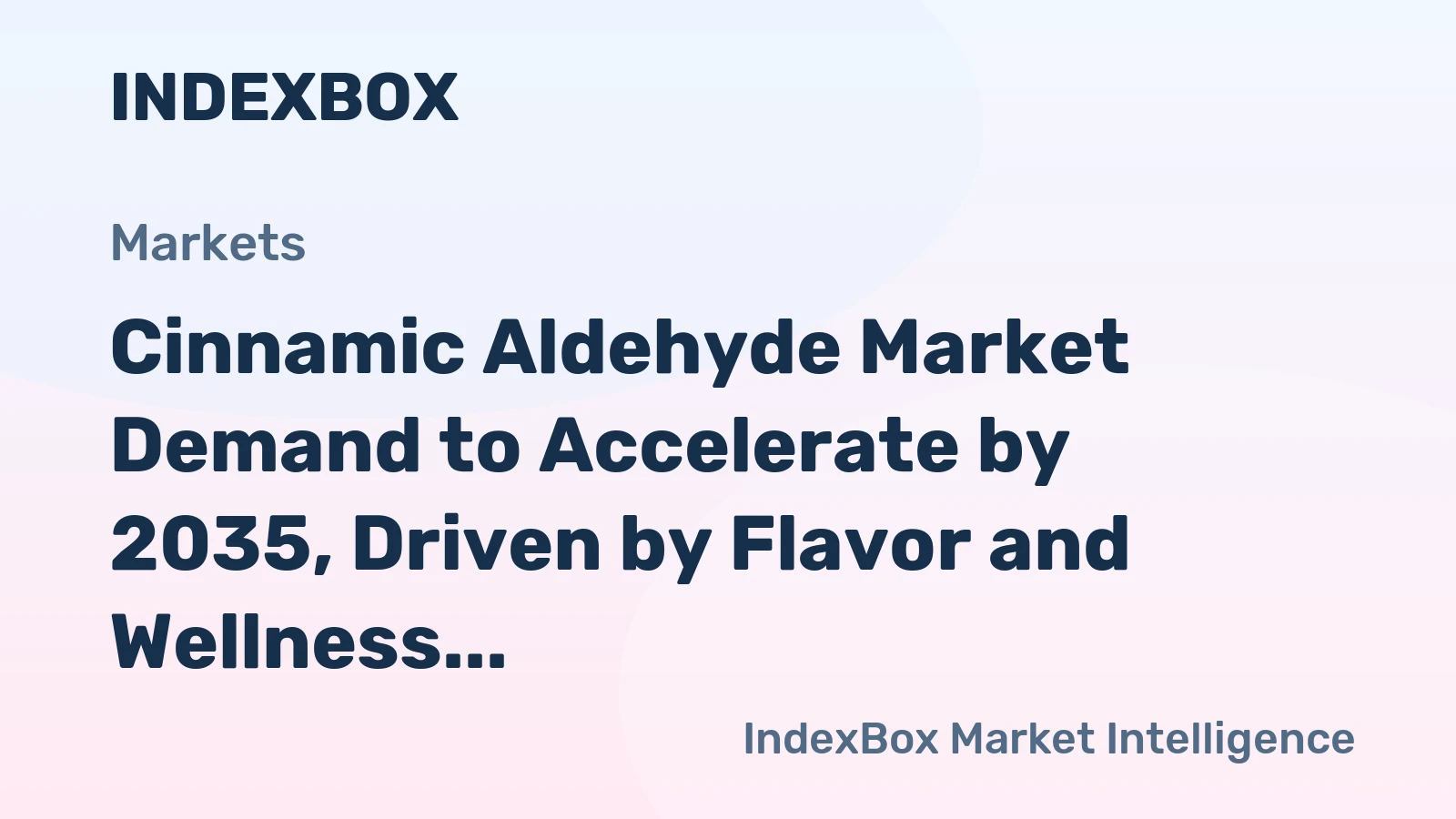 Cinnamic Aldehyde Market Demand to Accelerate by 2035, Driven by Flavor and Wellness Trends