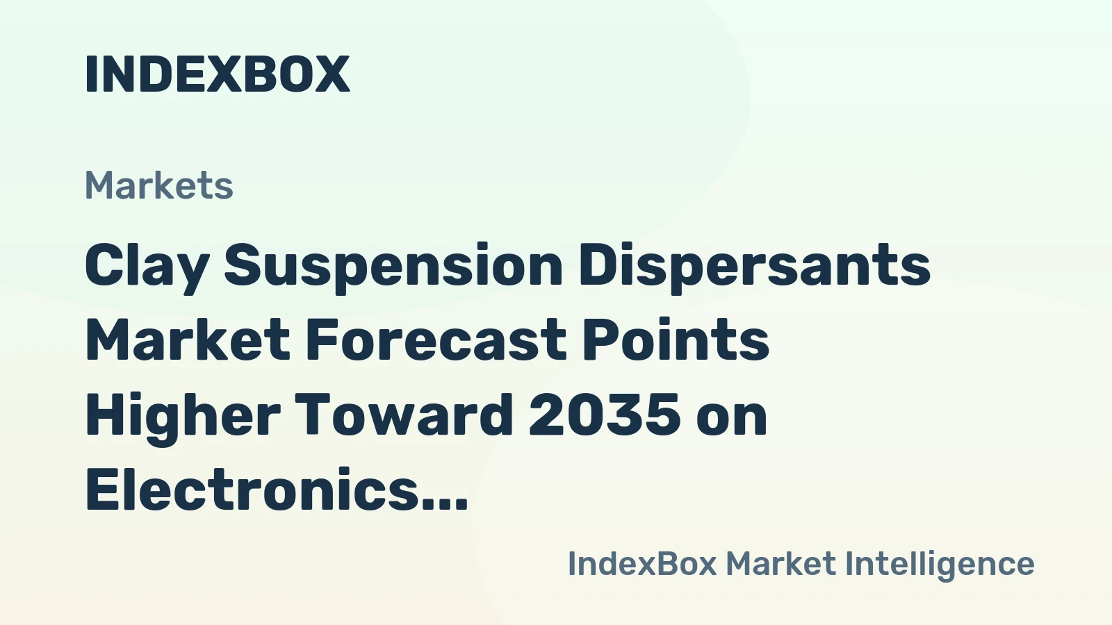 Clay Suspension Dispersants Market Forecast Points Higher Toward 2035 on Electronics Miniaturization Demand