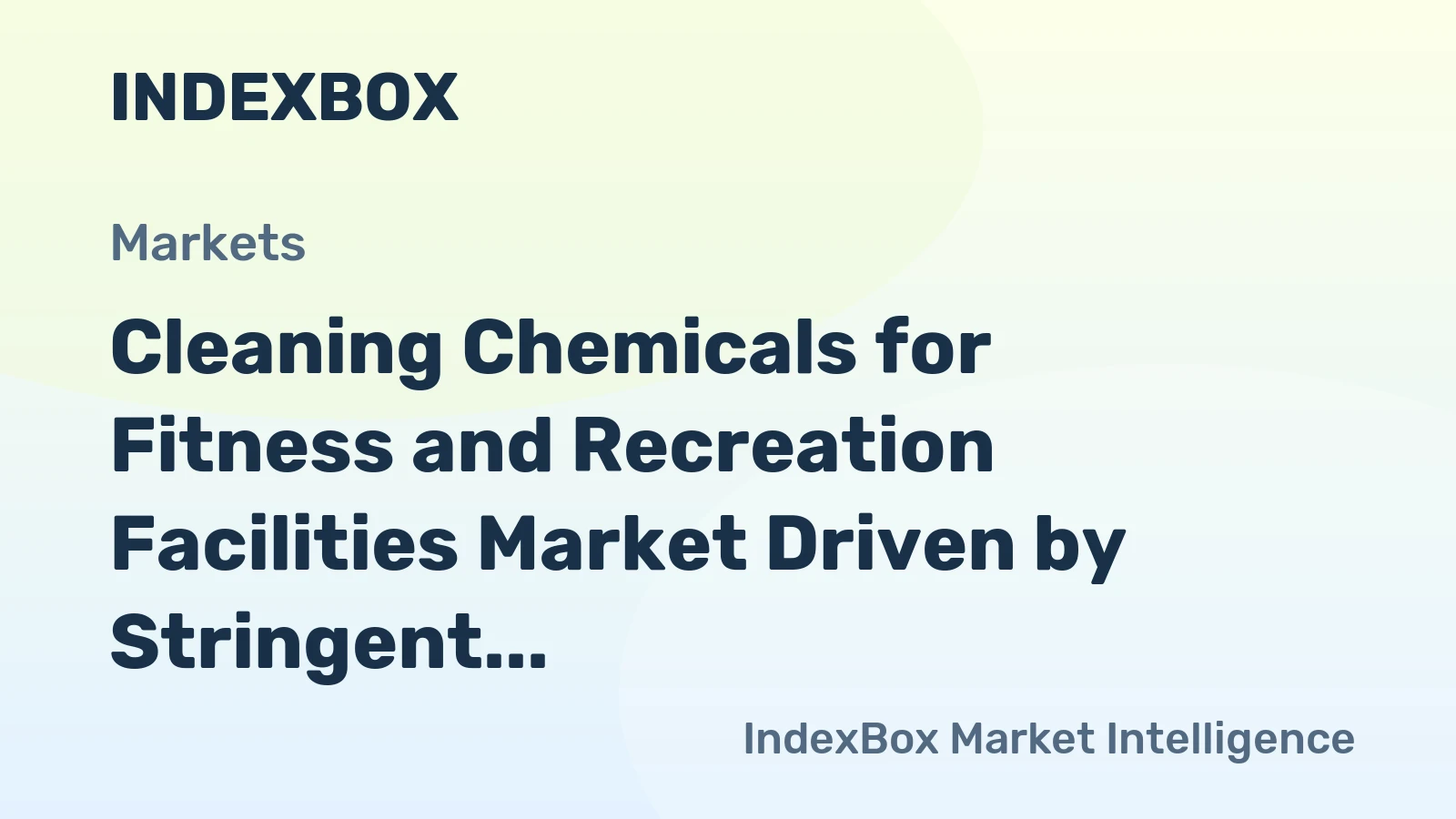Cleaning Chemicals for Fitness and Recreation Facilities Market Driven by Stringent Health Regulations and Accreditation Mandates Through 2035
