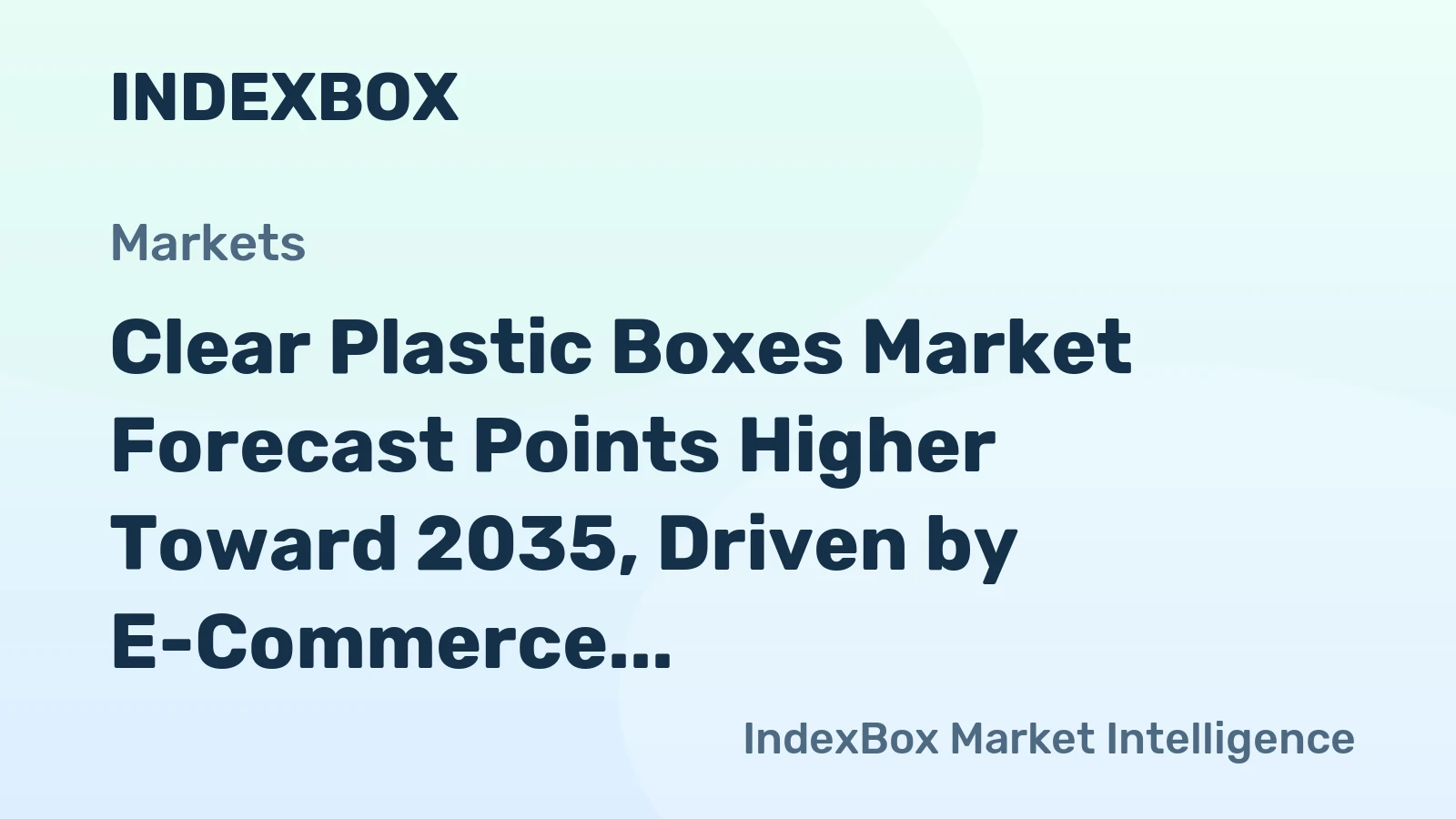 Clear Plastic Boxes Market Forecast Points Higher Toward 2035, Driven by E-Commerce Packaging Demand