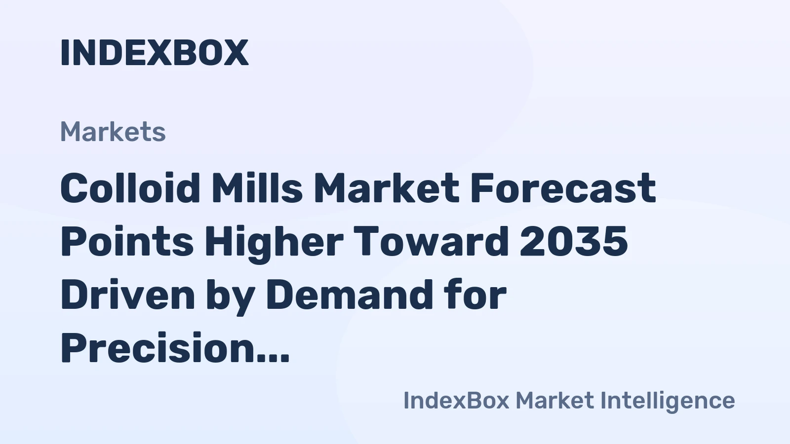 Colloid Mills Market Forecast Points Higher Toward 2035 Driven by Demand for Precision Emulsification in Food and Pharma