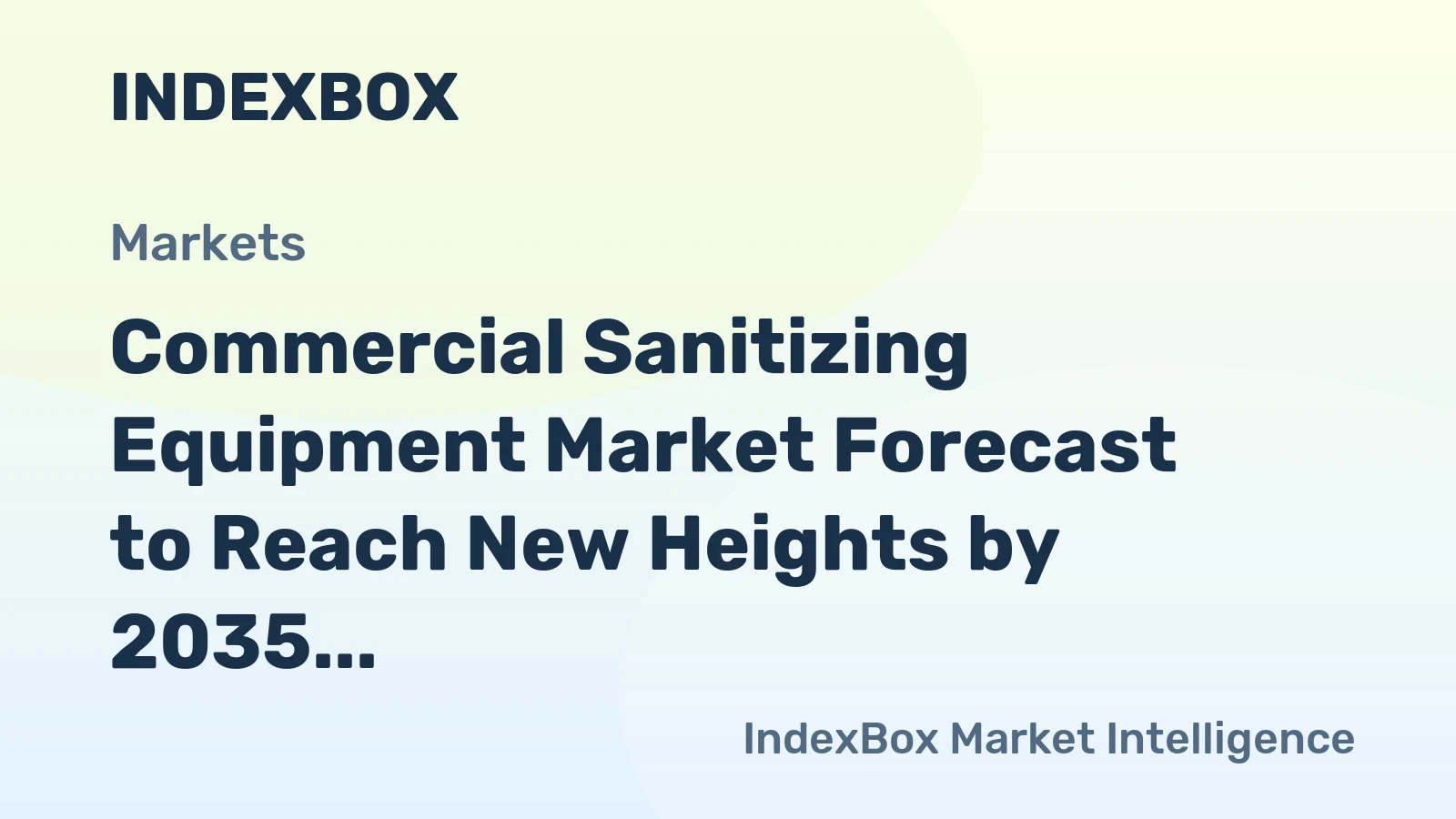 Commercial Sanitizing Equipment Market Forecast to Reach New Heights by 2035, Driven by Permanent Hygiene Mandates